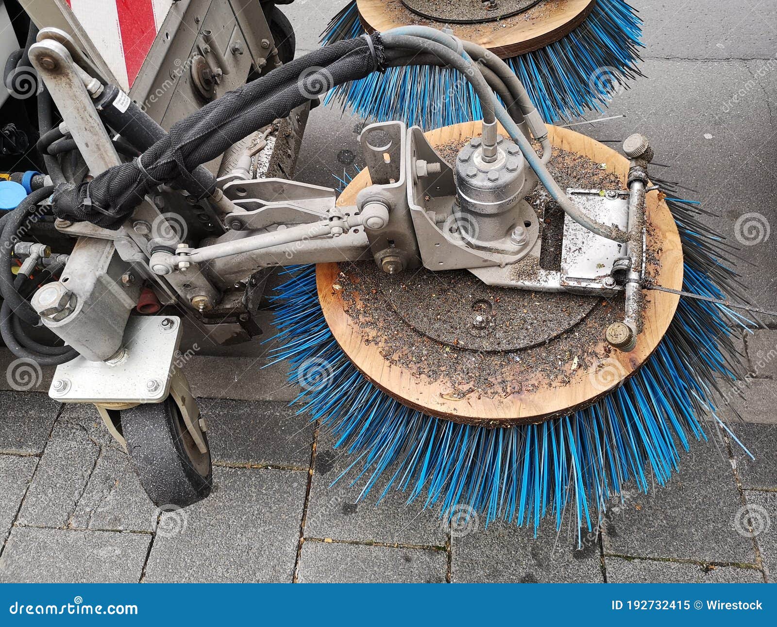 View of Hako Gutter Brooms Road Sweeper Brushes Stock Image - Image of ...
