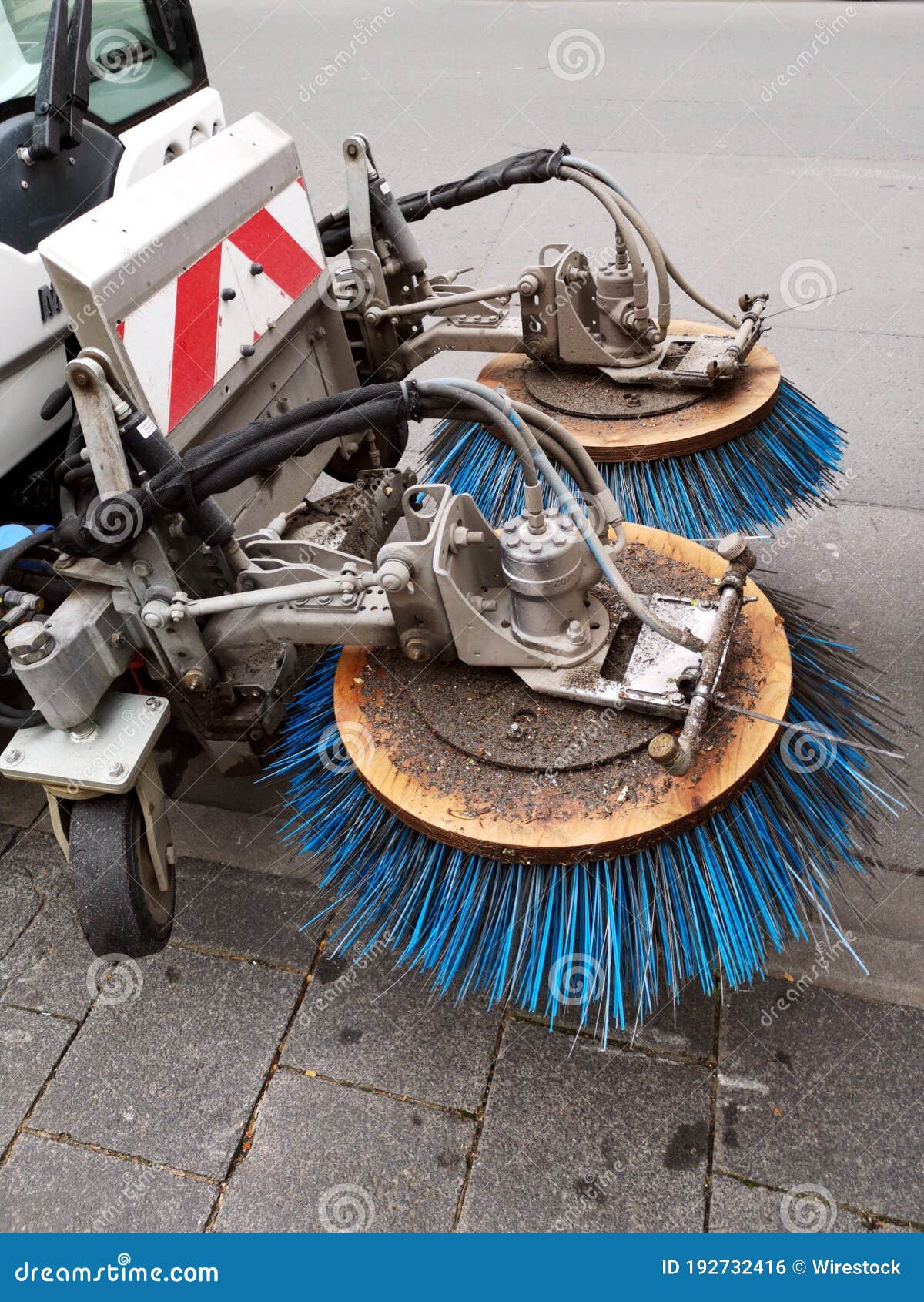 View of Hako Gutter Brooms Road Sweeper Brushes Stock Photo - Image of ...