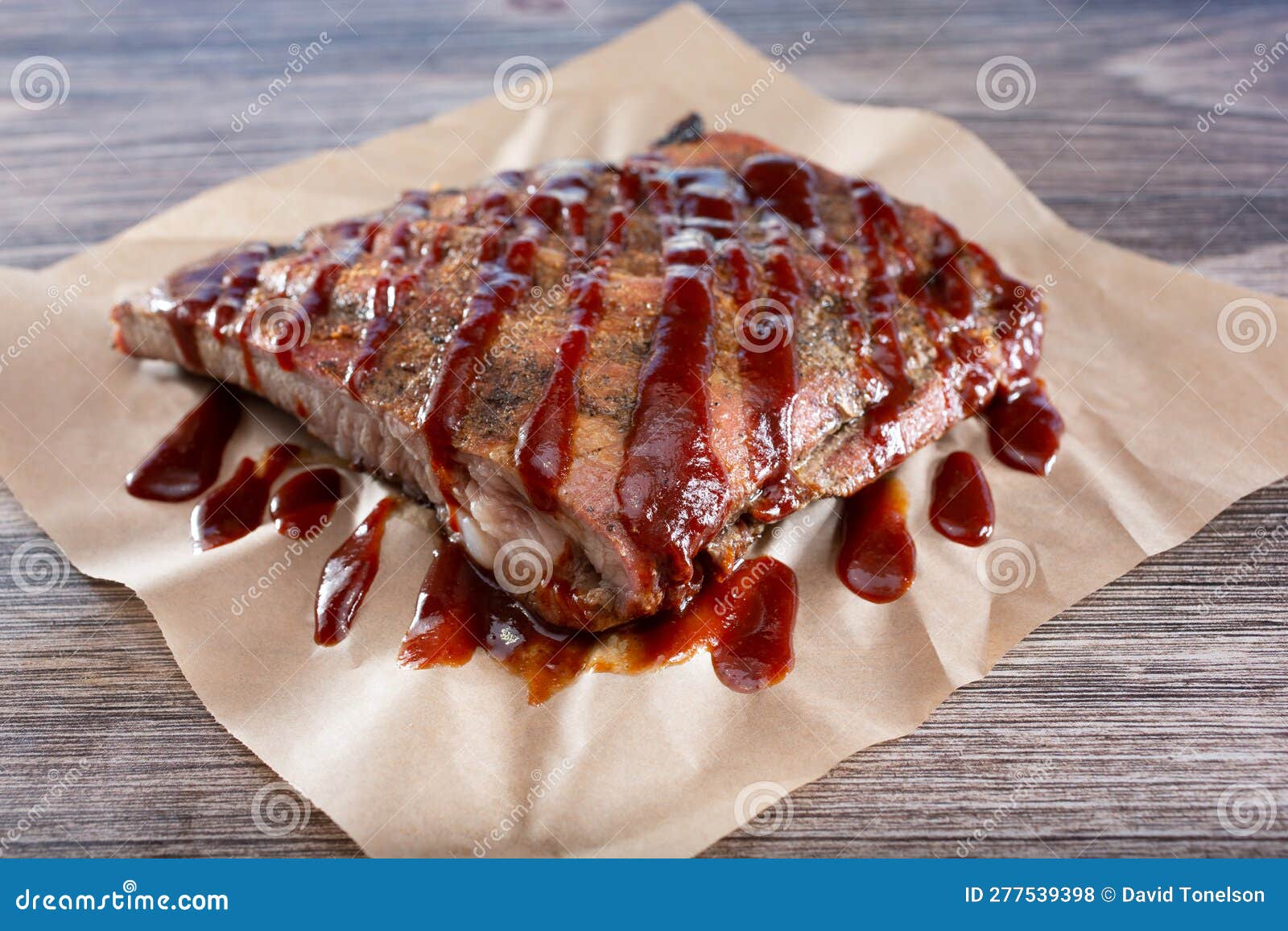 Half Rack of Spare Ribs, BBQ Stock Photo - Image of merchandise, entree ...