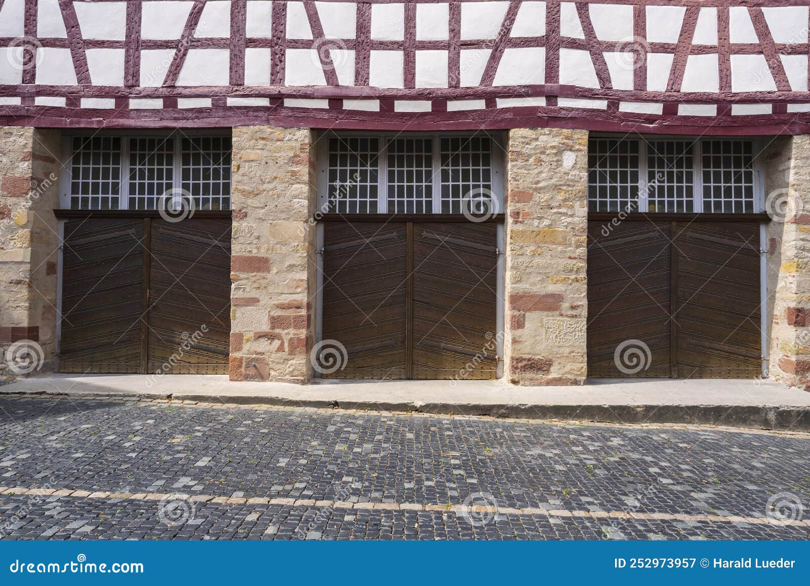 Three garage doors stock image. Image of building, structure - 252973957