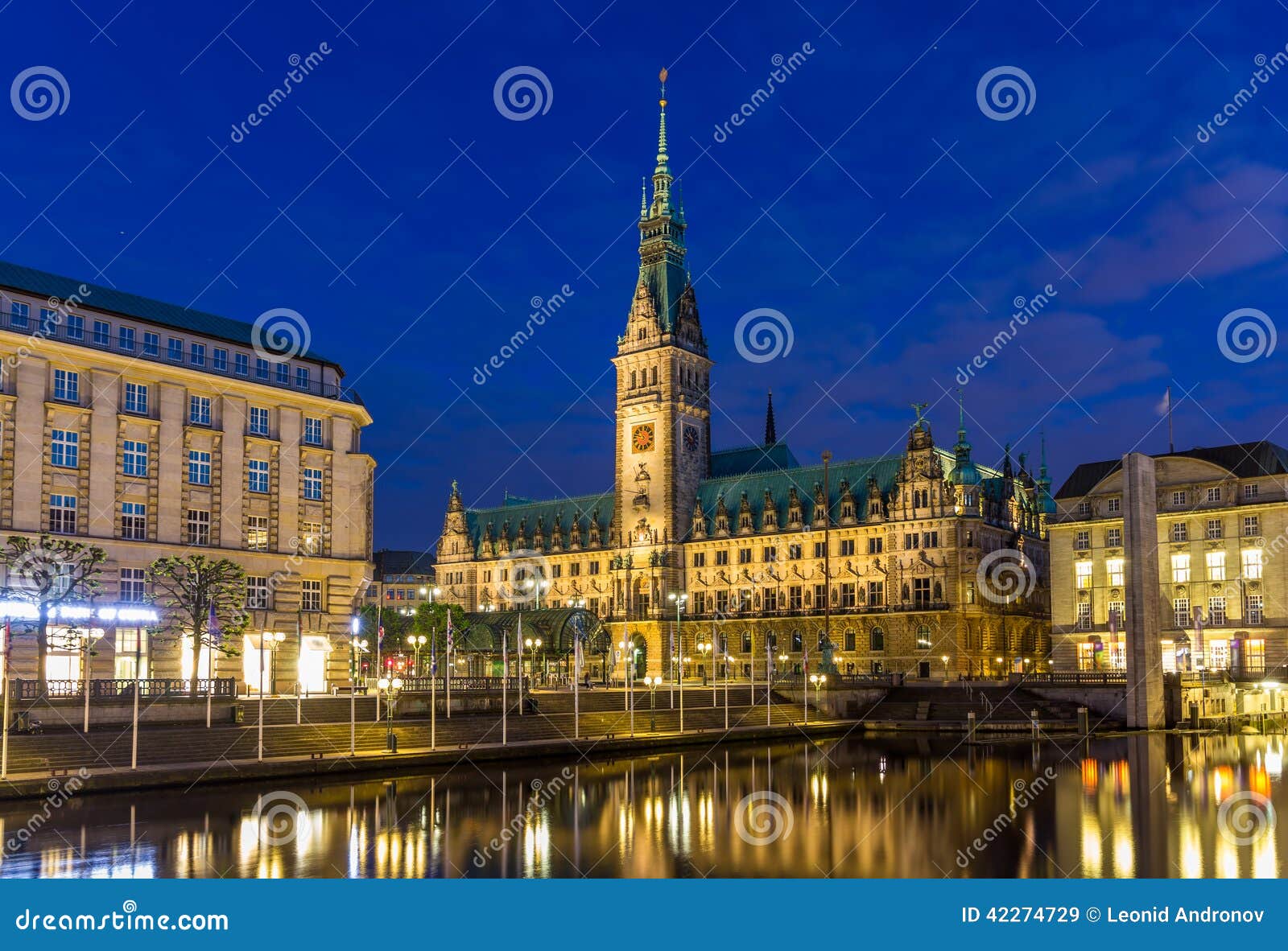 View of Hamburg city hall stock image. Image of hamburg - 42274729