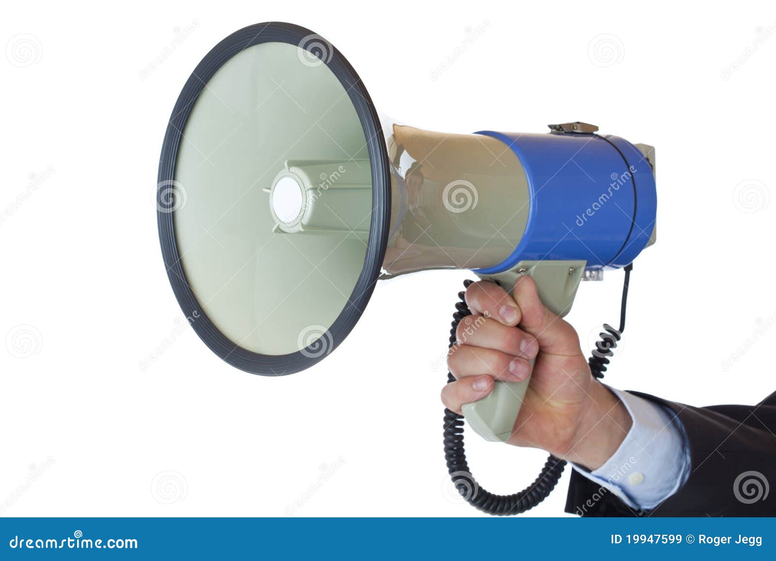 View of a Hand Holding a Megaphone Stock Image - Image of notification ...