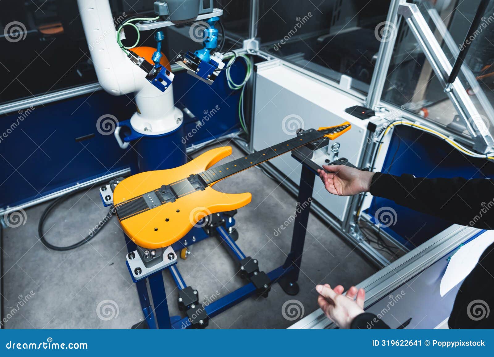 Paint Control - Using Robot Arm, Checking The Gray Color Guitar ...