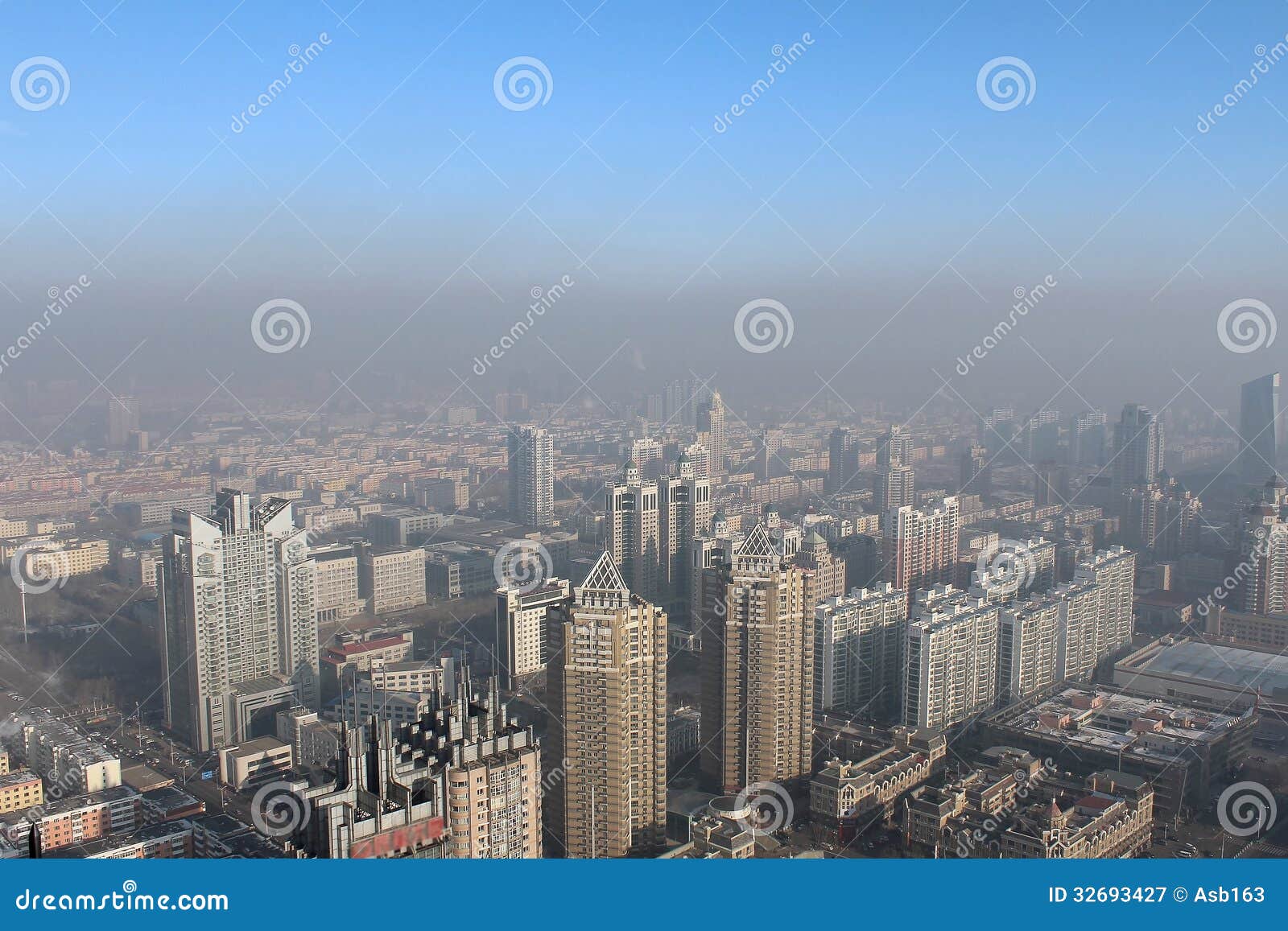 View of Harbin from a Height Stock Image - Image of urban, highrise ...
