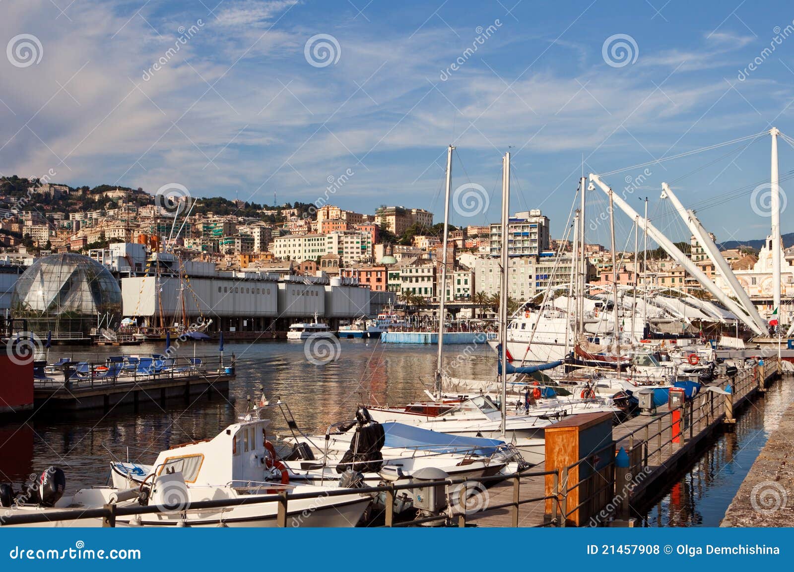View of the Harbour in Genoa, Italy Stock Photo - Image of architecture ...