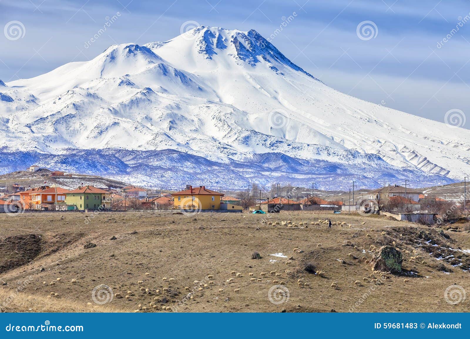 View of Hasandag. Turkey. stock image. Image of mountain - 59681483
