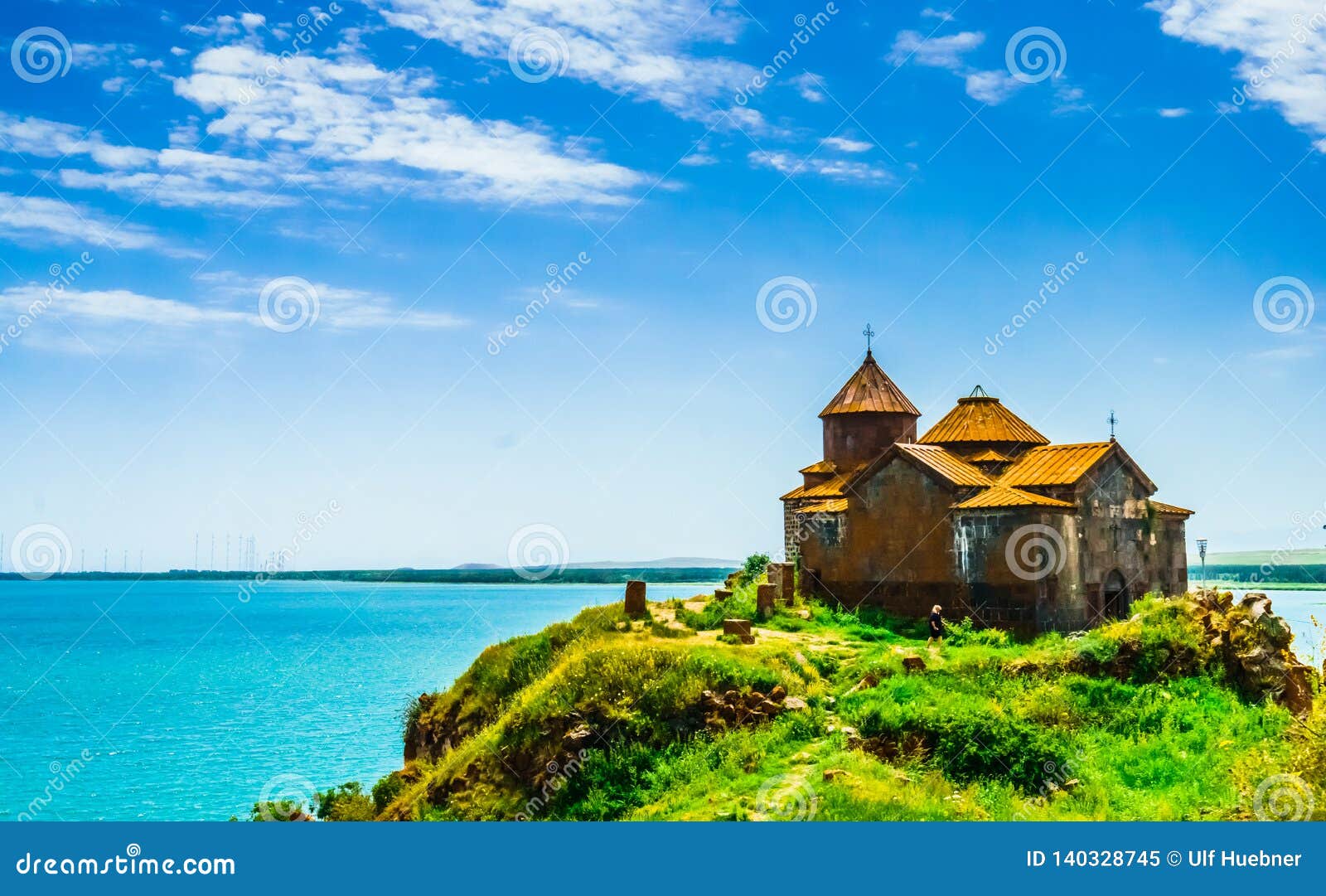 View on Hayravank Monastery on the Shores of Lake Sevan, Armenia ...