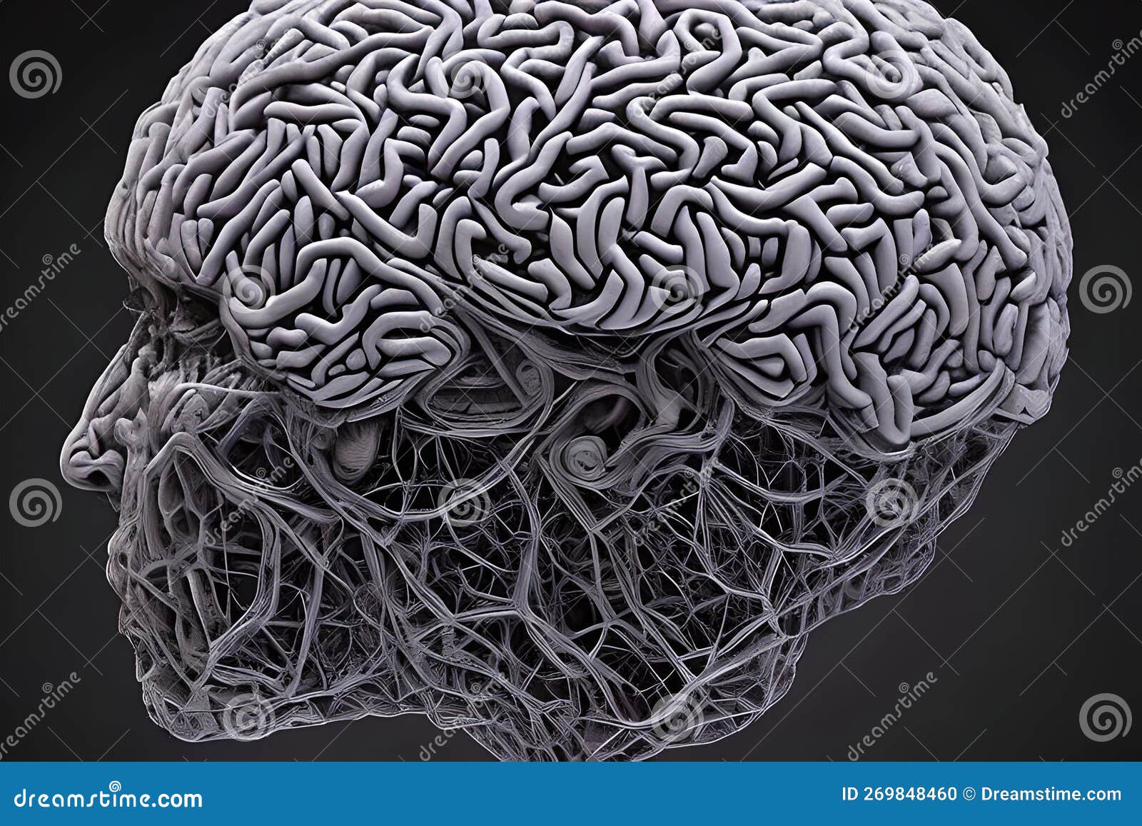 The Head of a Human Being - the Tissues Biological Structure Stock ...