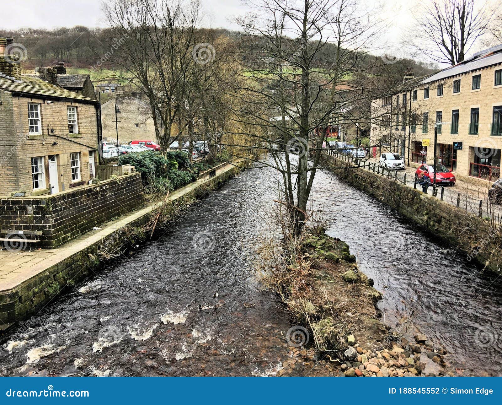 A View of Hebden Bridge in Yorkshire Editorial Photography - Image of ...