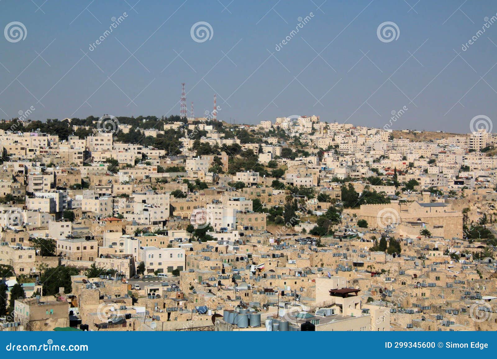 A View of Hebron on the Palestinian Side Stock Photo - Image of village ...