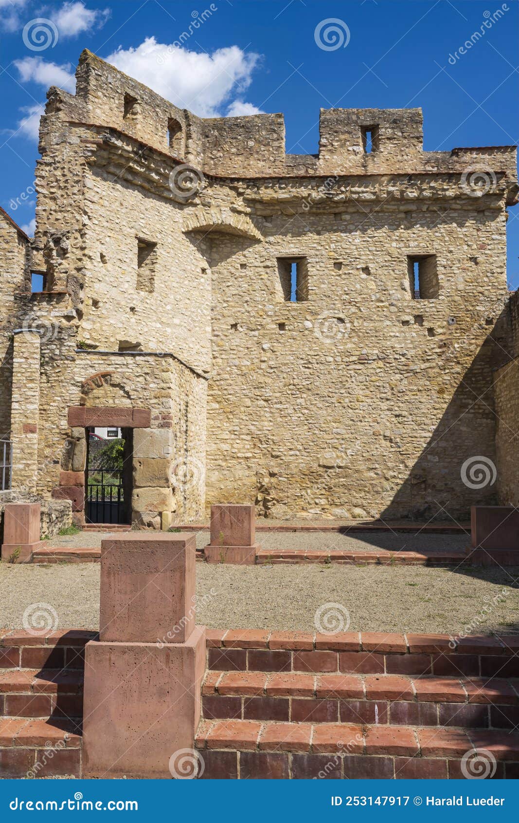 Ruins of the Imperial Palace in Ingelheim/Germany Stock Image - Image ...
