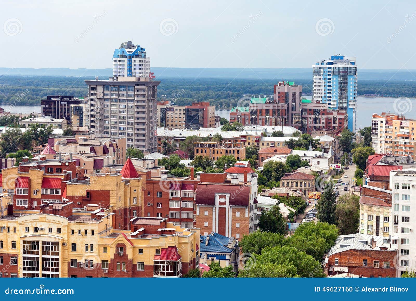 View from Height on City Samara, Russia Editorial Image - Image of ...