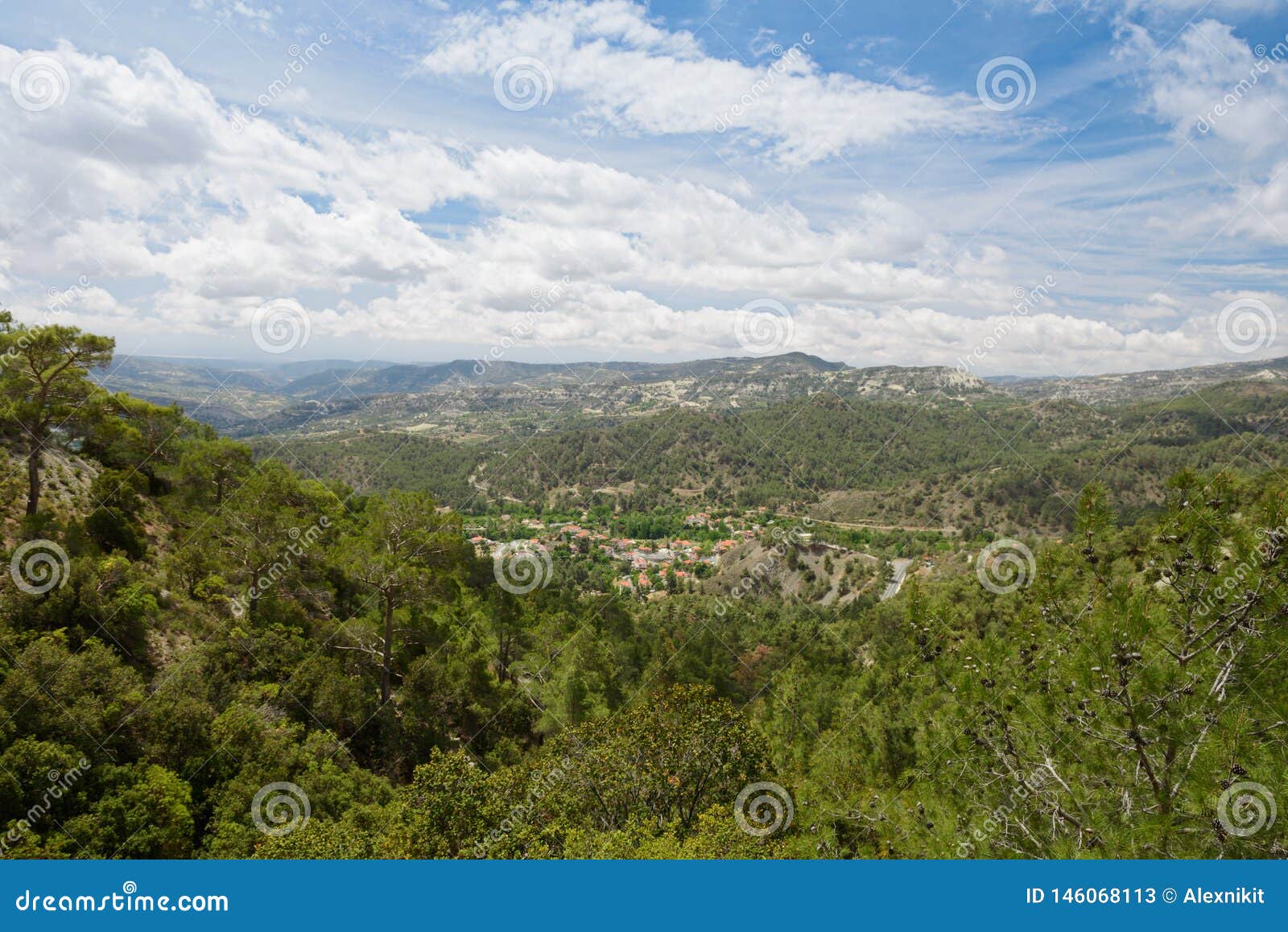 The View from the Heights of the Hills and Mountains of Cyprus Stock ...