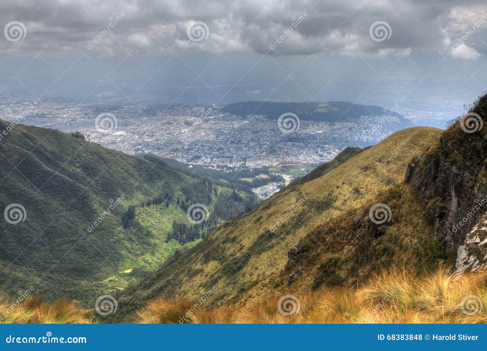 A View from the Heights Looking Down on the City of Quito, Ecuador ...