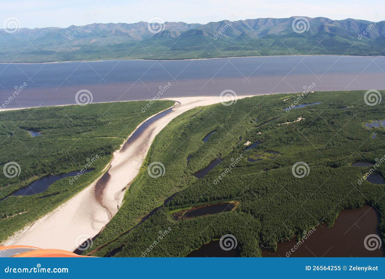 View from the Helicopter on the River Stock Image - Image of depth ...