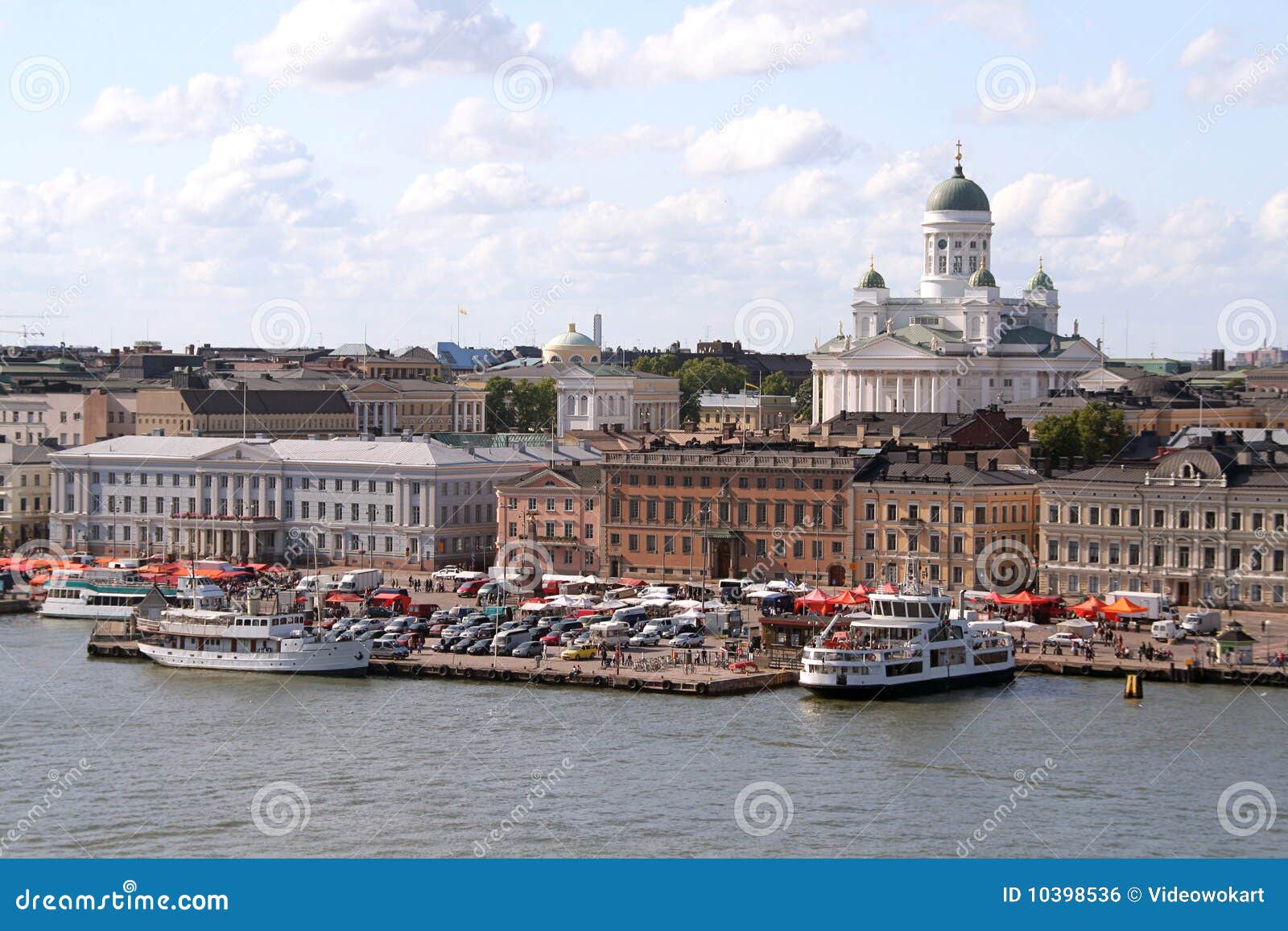 View of Helsinki Harbor, Finland Stock Photo - Image of market ...