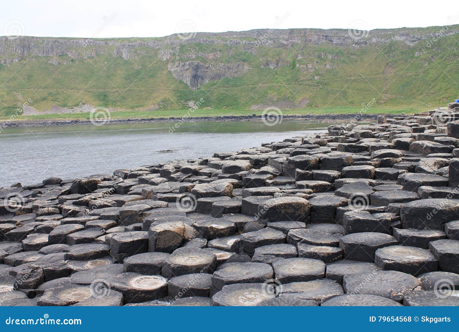 View of Hexagonal Basalt Columns and Cliffs Stock Photo - Image of ...