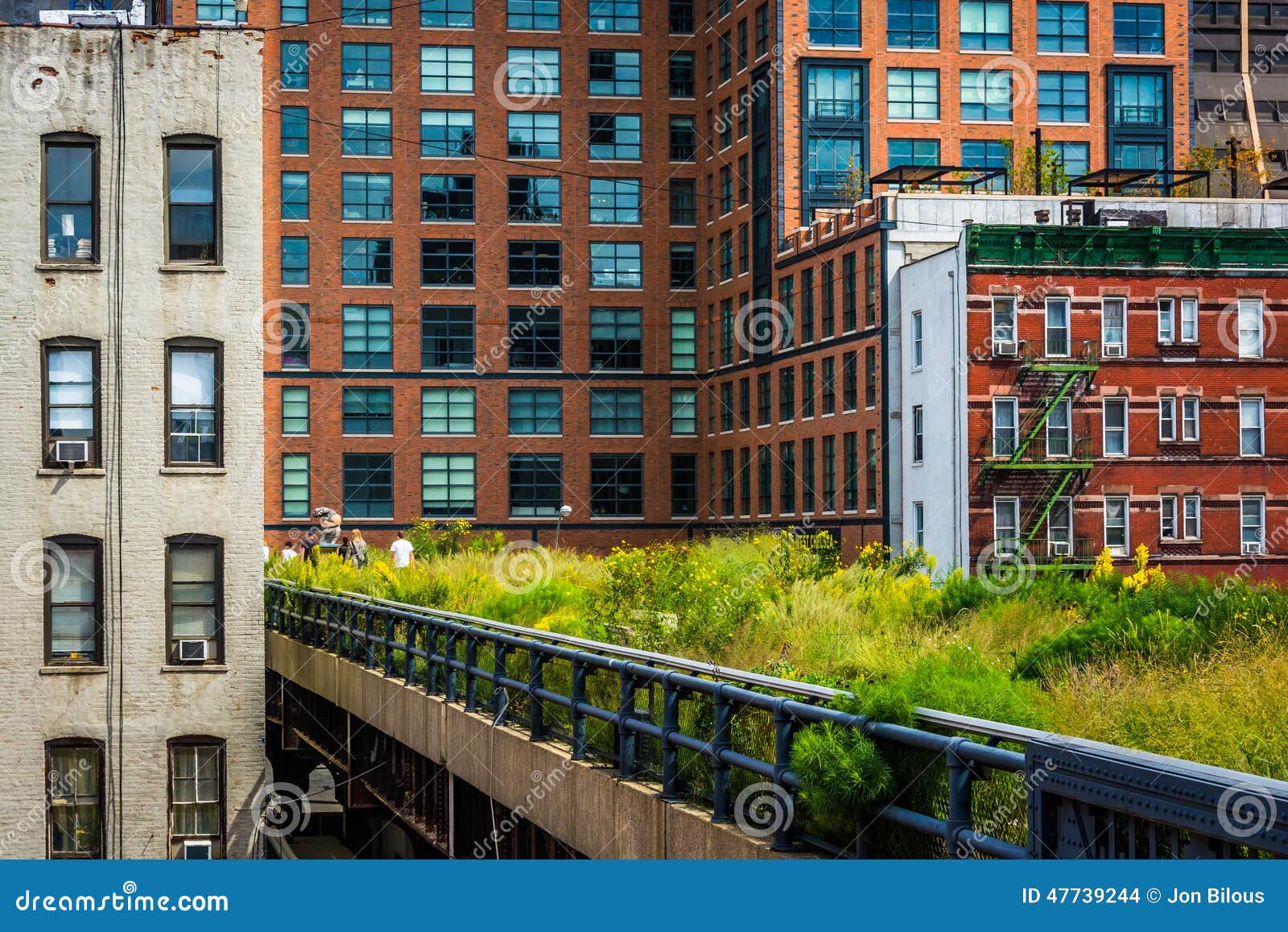 View of the High Line in Manhattan, New York. Stock Photo - Image of ...
