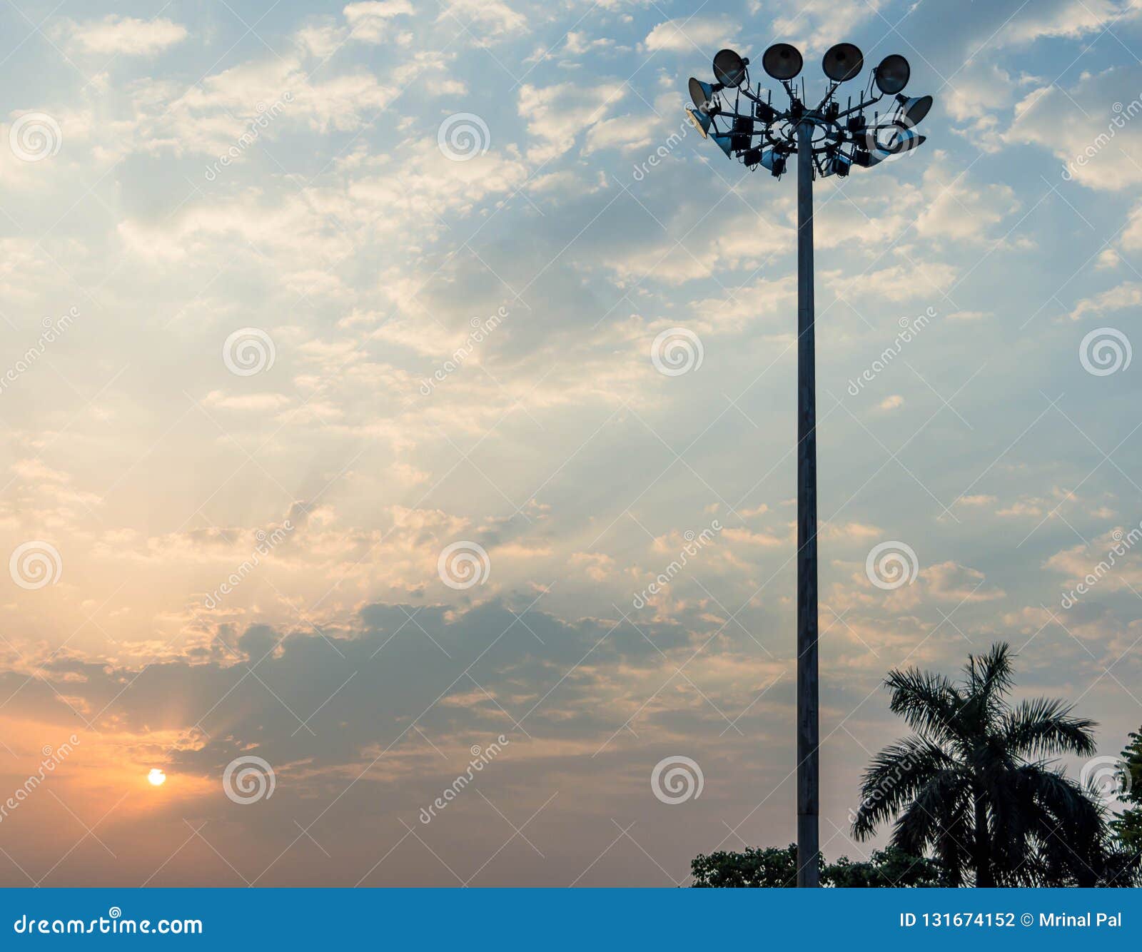 High mast light stock photo. Image of high, trees, kolkata - 131674152