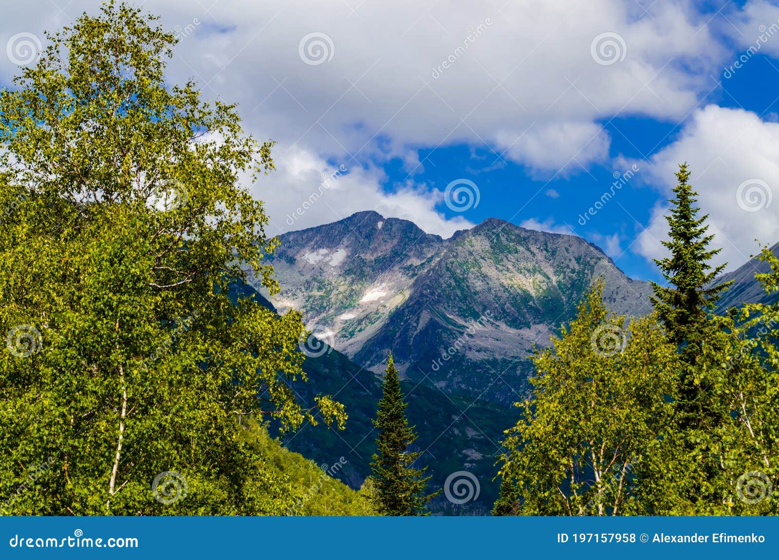 View from High Mountain. Clouds in the Sky Stock Photo - Image of ...
