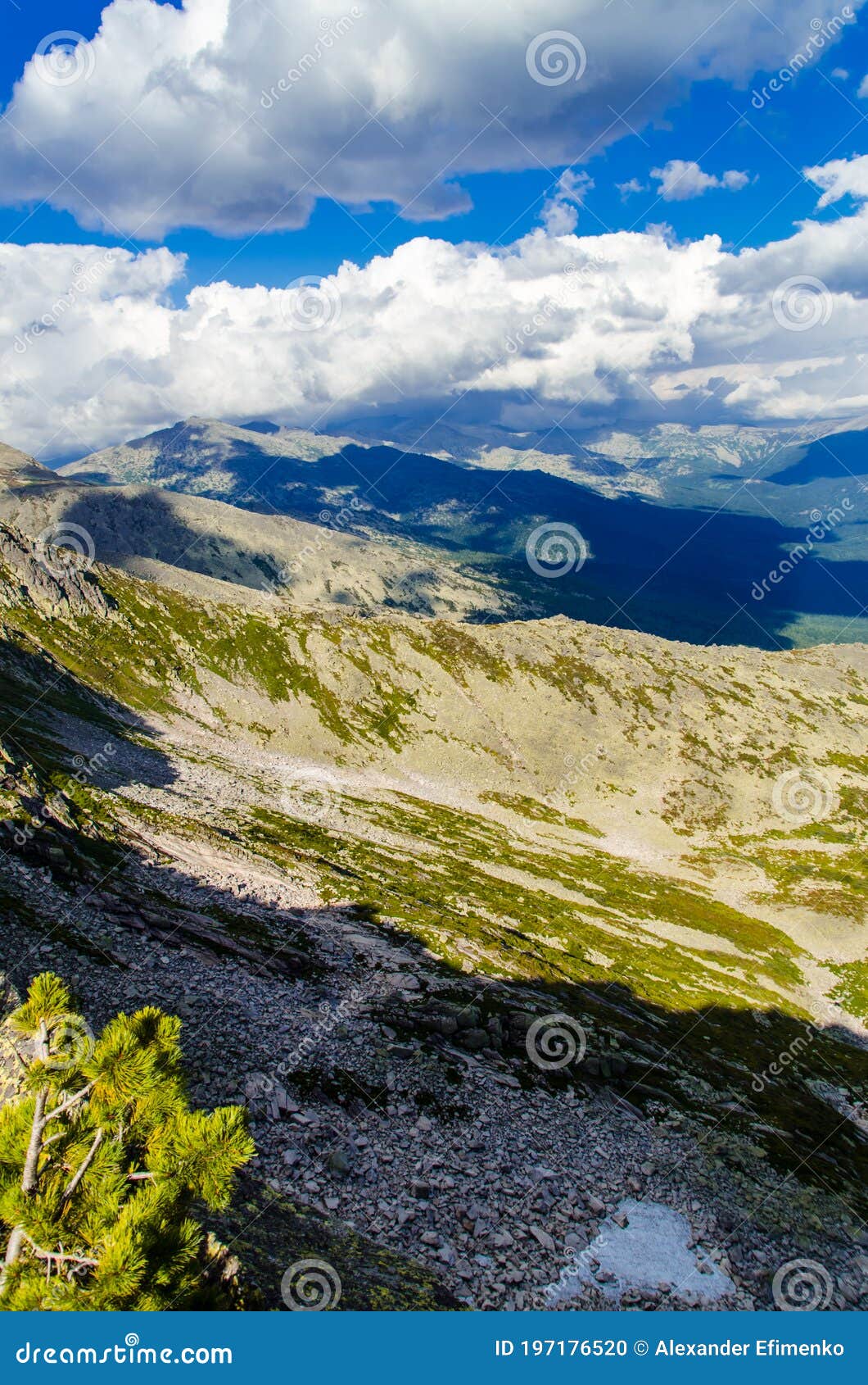 View from High Mountain. Clouds in the Sky Stock Photo - Image of ...