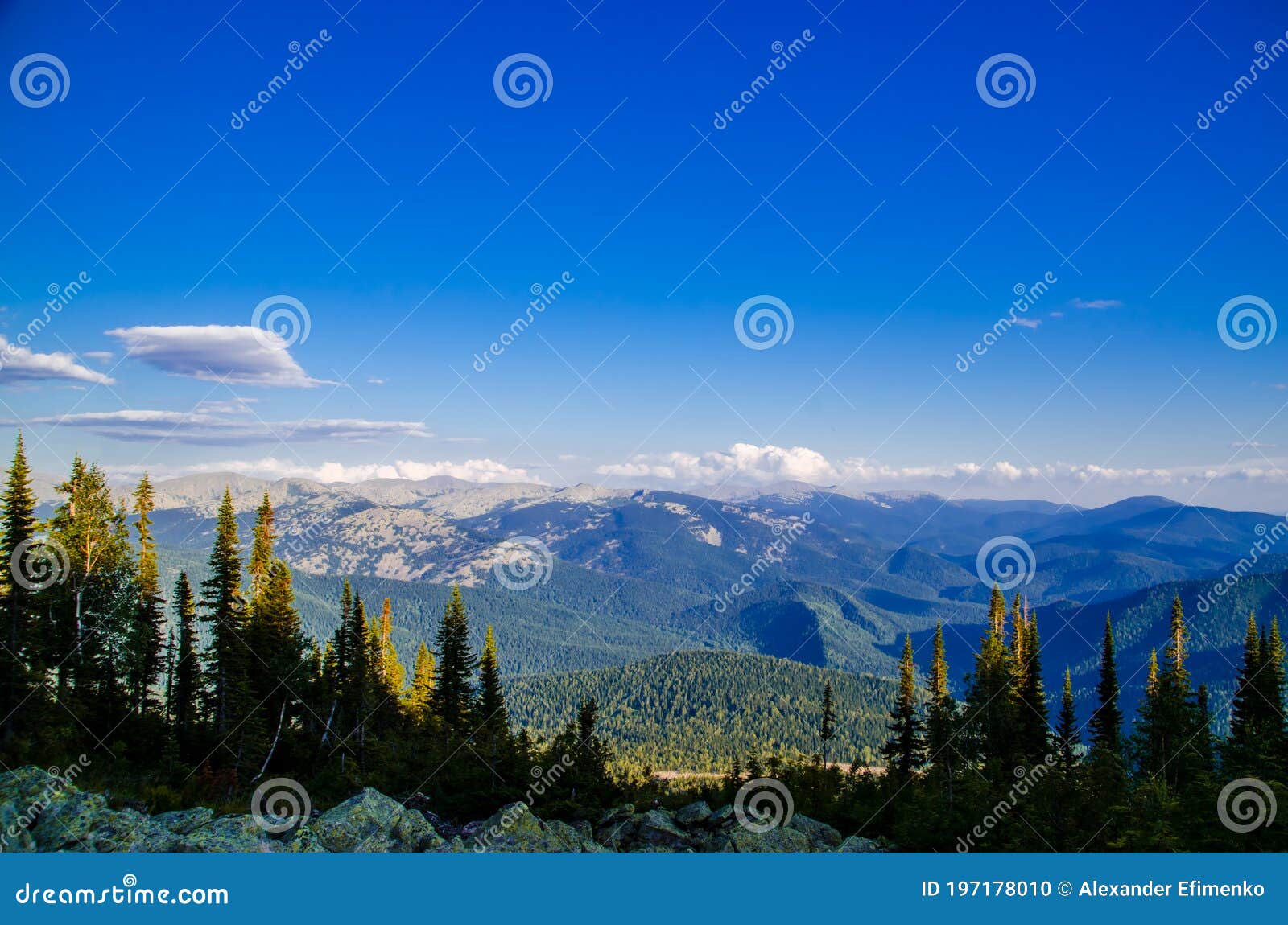 View from High Mountain. Clouds in the Sky Stock Photo - Image of ...