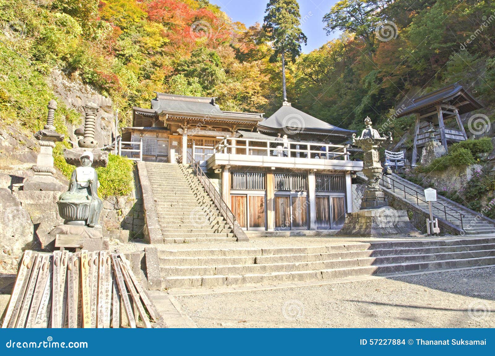 Yamadera Temple Or Risshakuji Temple In Snow Royalty-Free Stock ...