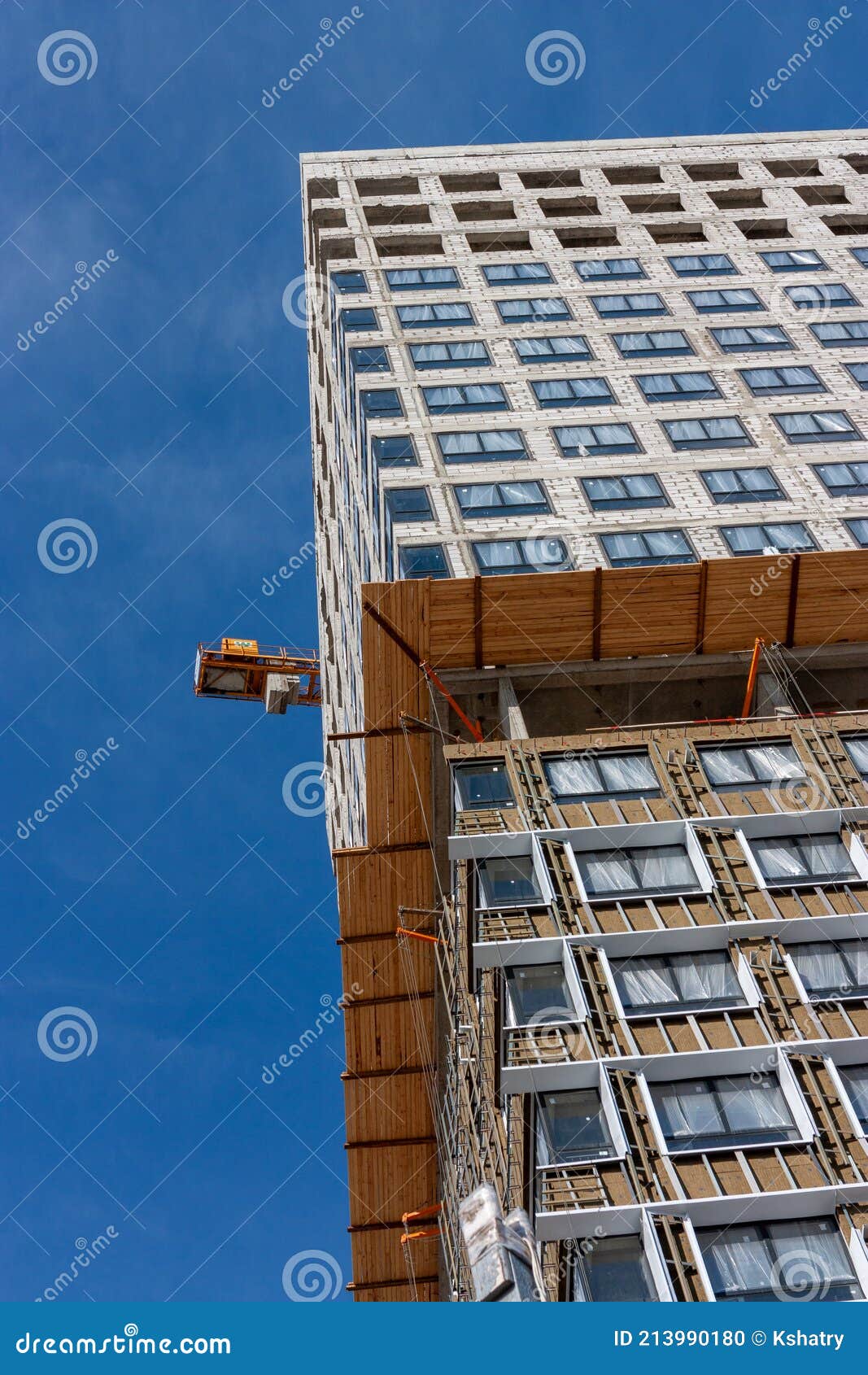 View of High-rise Apartment Building Construction Stock Photo - Image ...