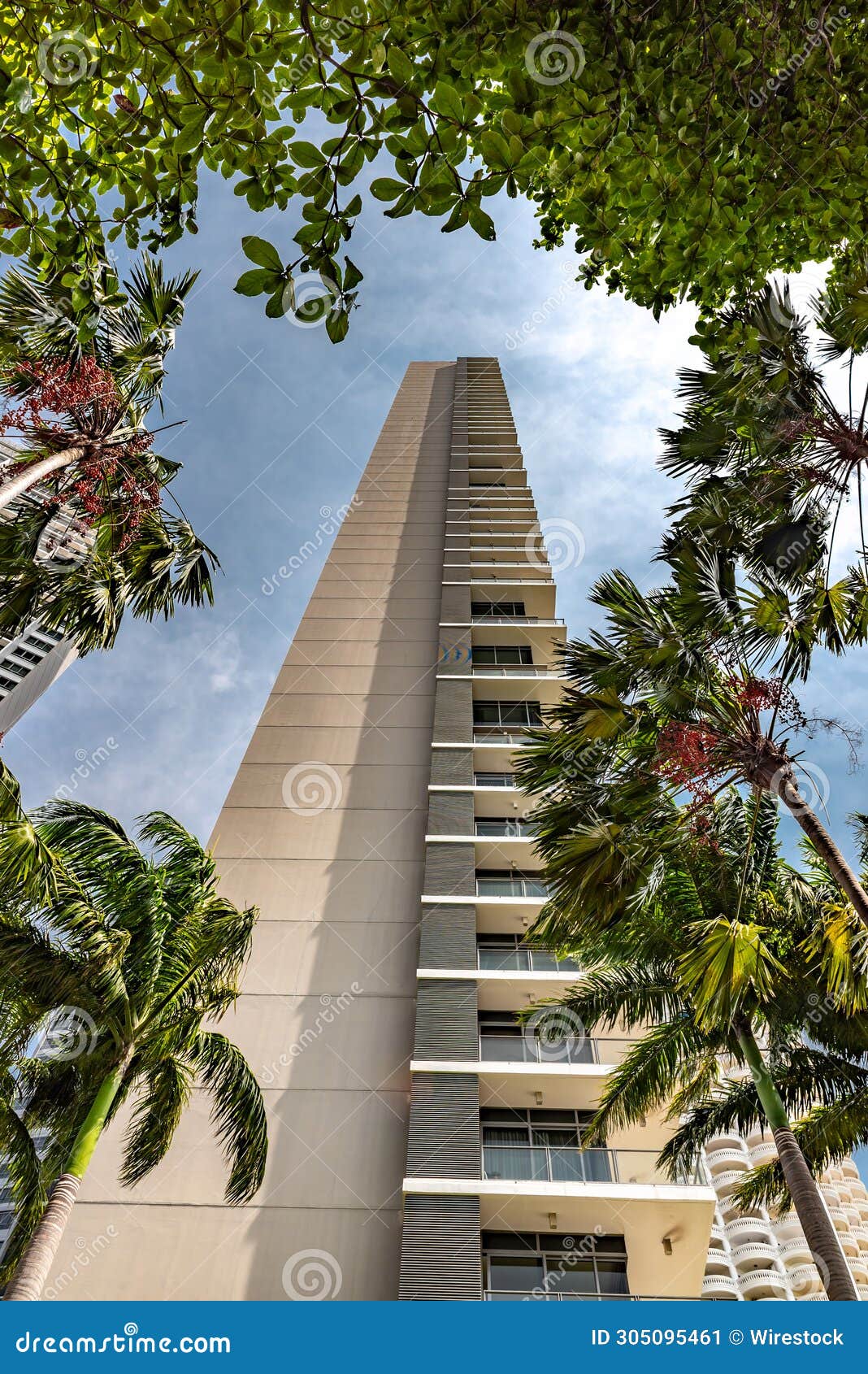 View of High-rise Buildings from the Ground Stock Image - Image of ...