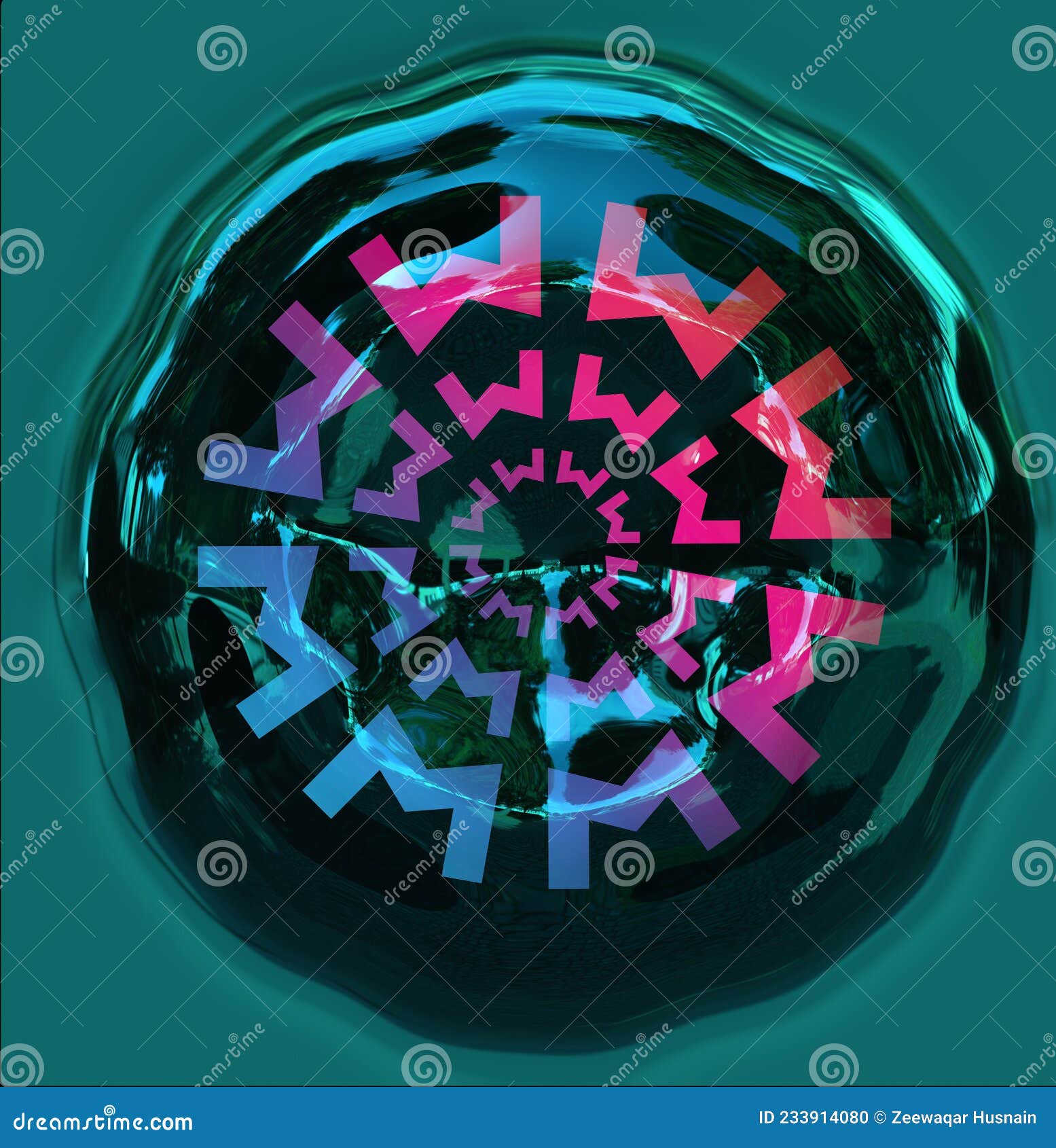 Reflective Illustration of a Design Element. Stock Illustration ...