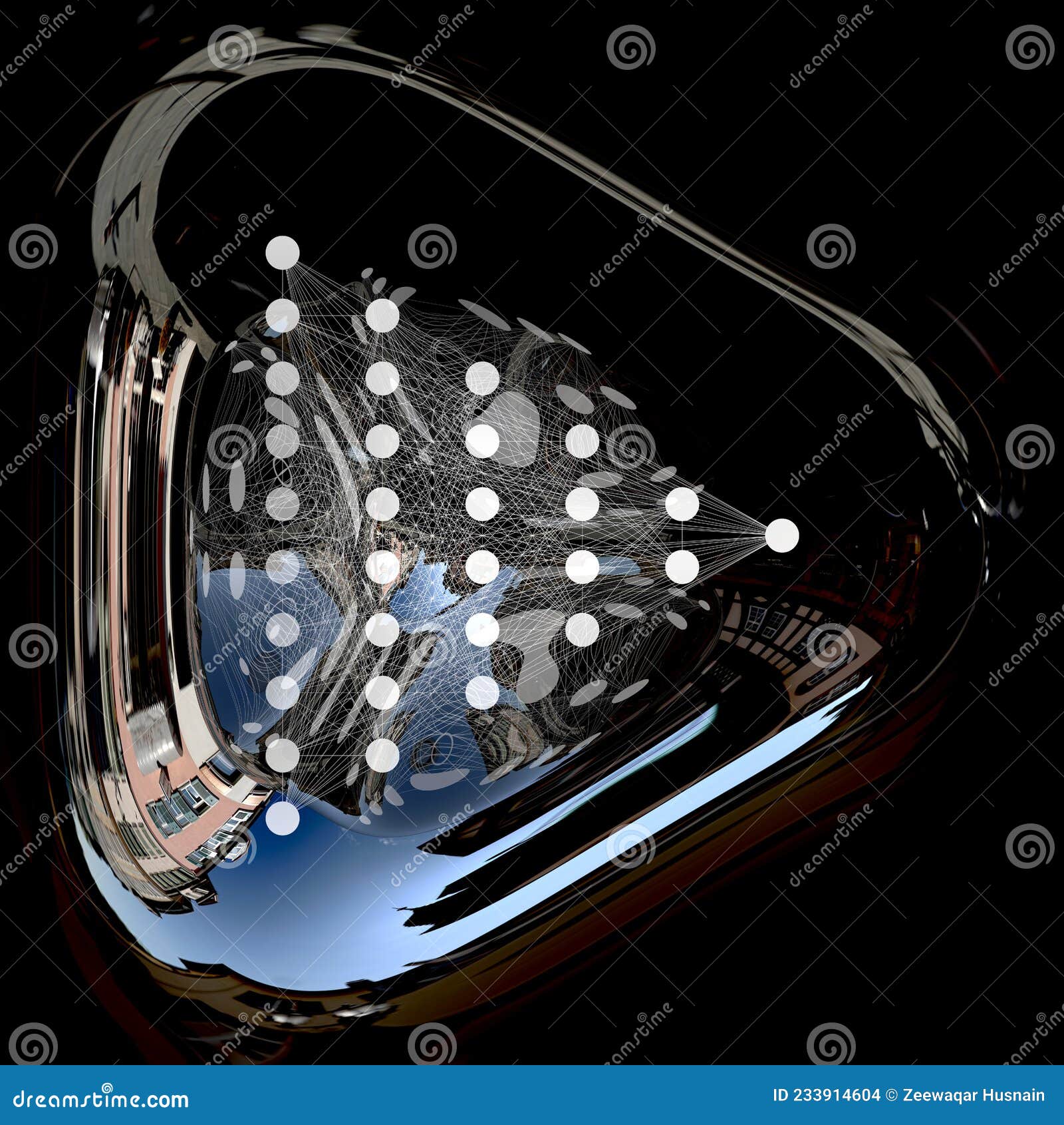 Reflective Illustration of a Design Element. Stock Illustration ...