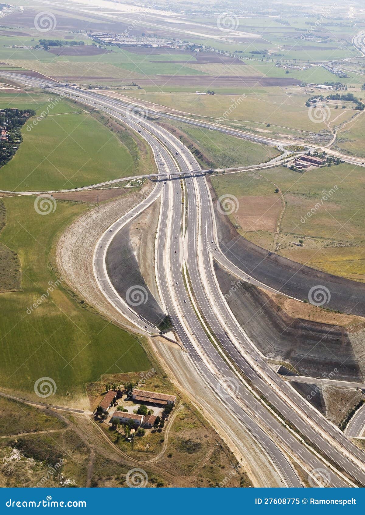 View of highway from plane stock image. Image of shot - 27608775
