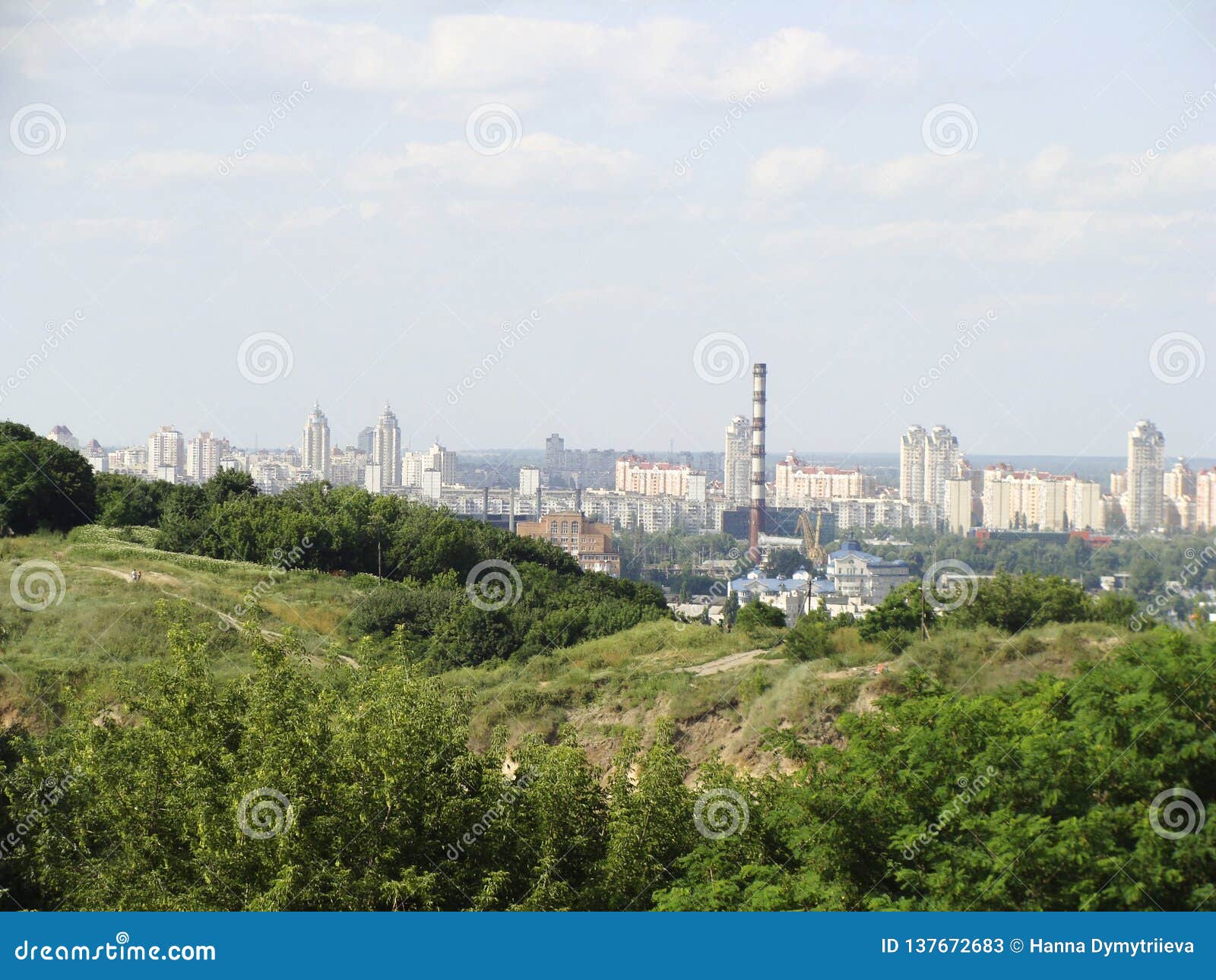 View from the hill stock image. Image of cityscape, tower - 137672683