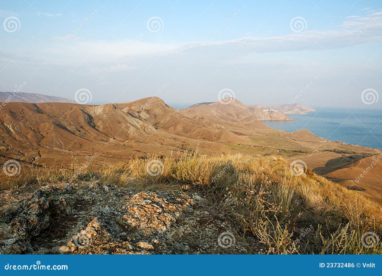 View from hill stock photo. Image of blue, lagoon, rock - 23732486