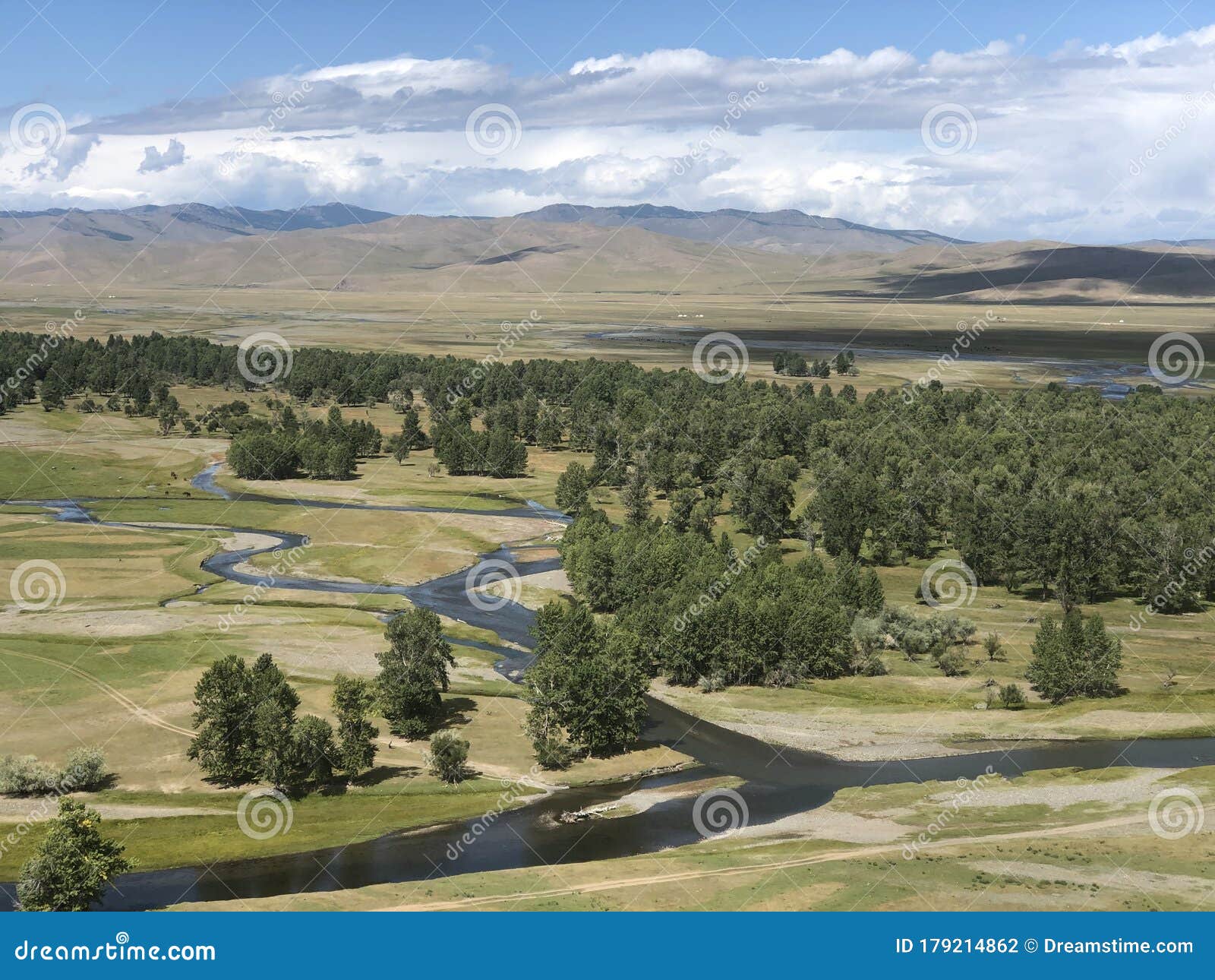 View from the Hill in Arkhangai Province in Mongolia Stock Photo ...