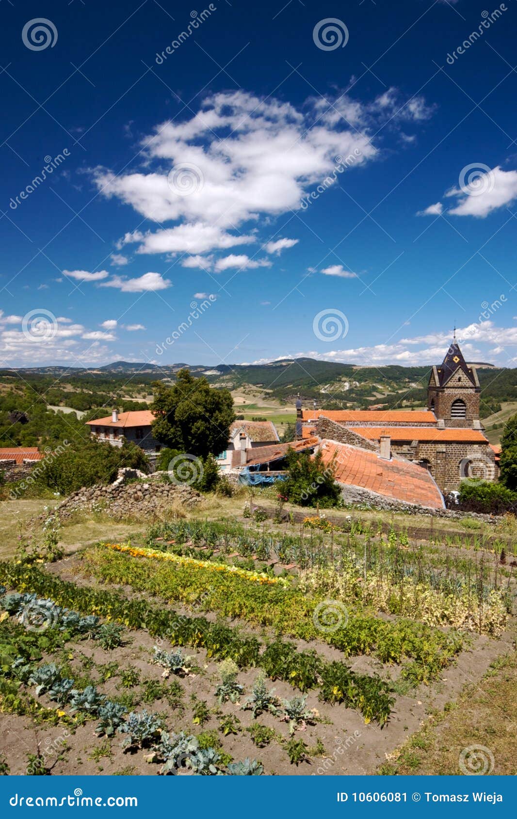 View from a Hill on French Countryside Stock Image - Image of central ...