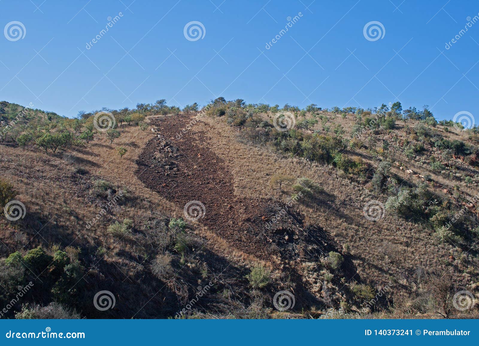 SLOPE on a HILL with DIFFERENTIATED SURFACES Stock Image - Image of ...