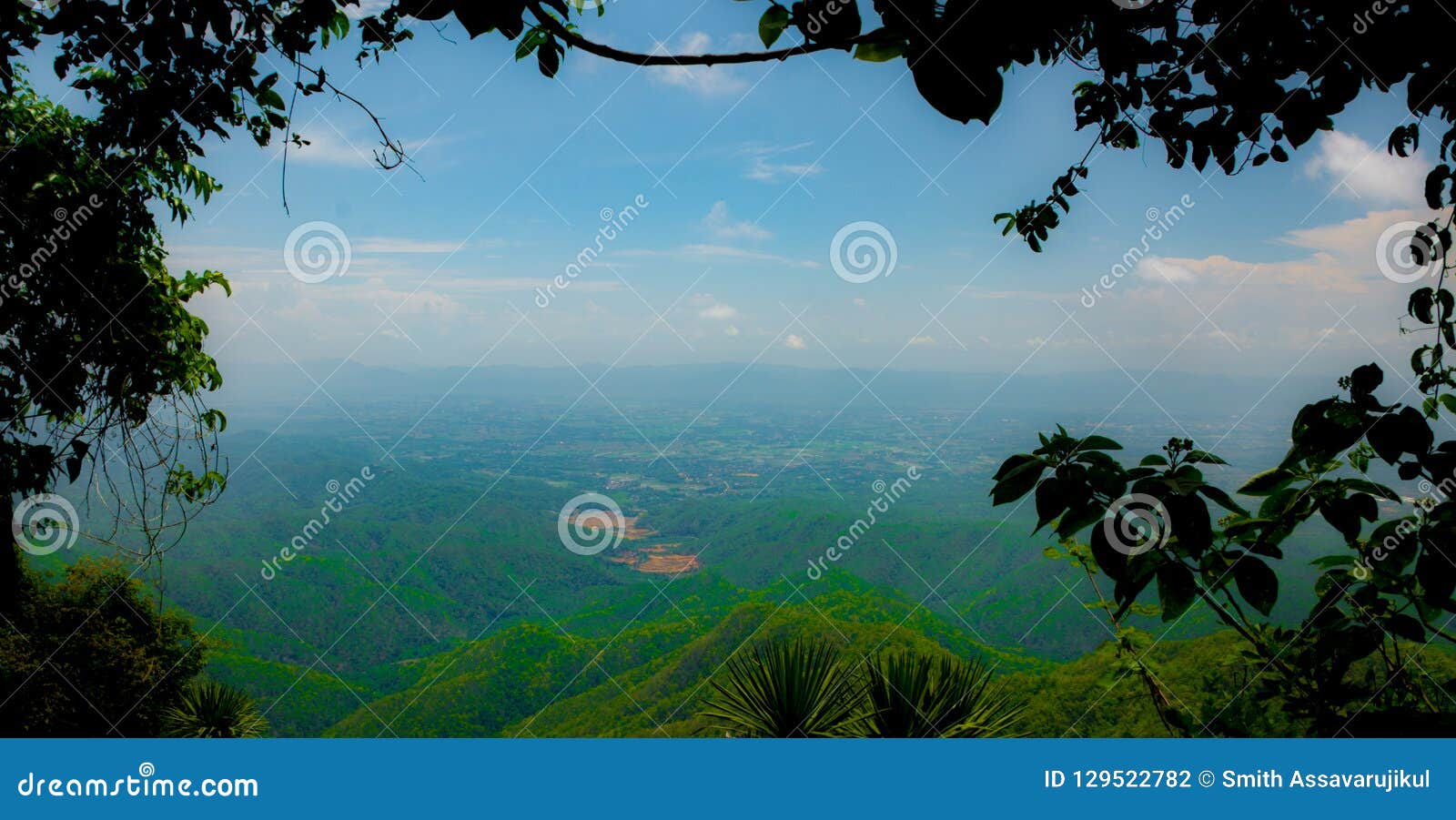 View from hill stock photo. Image of background, beautiful - 129522782