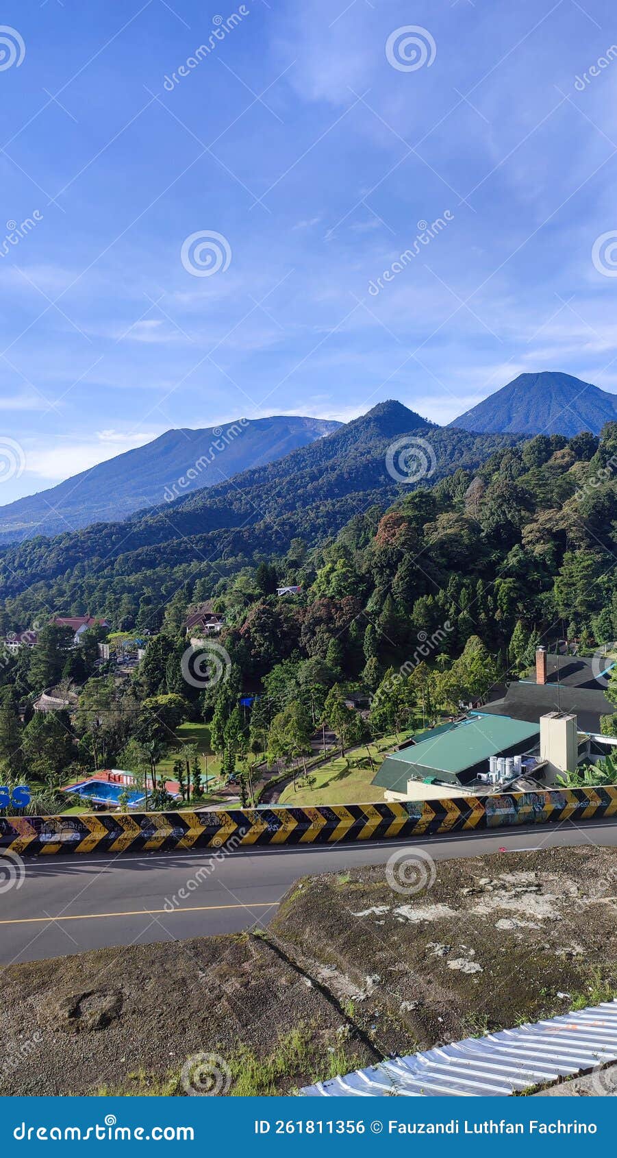 View of the Hill at Puncak Bogor Stock Photo - Image of hill, street ...