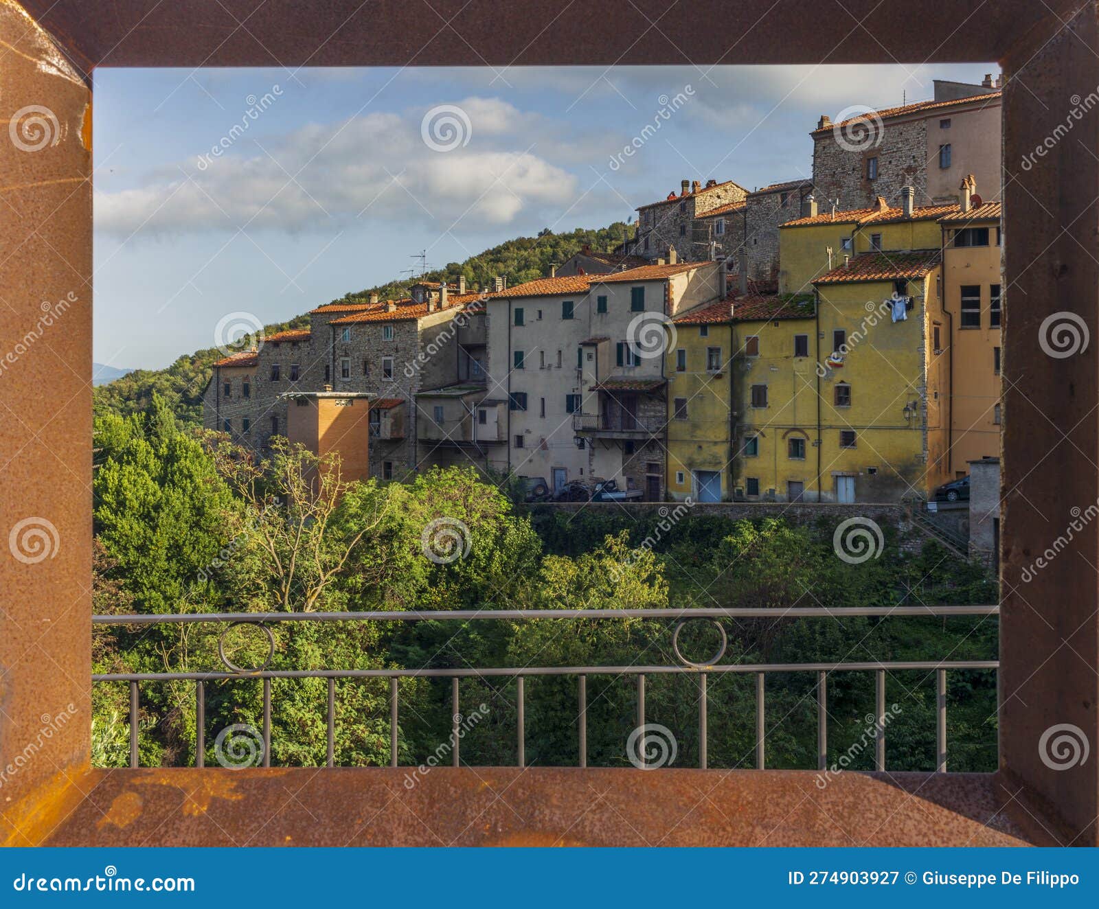 View of the Hilly Village of Sassetta in Tuscany Stock Image - Image of ...