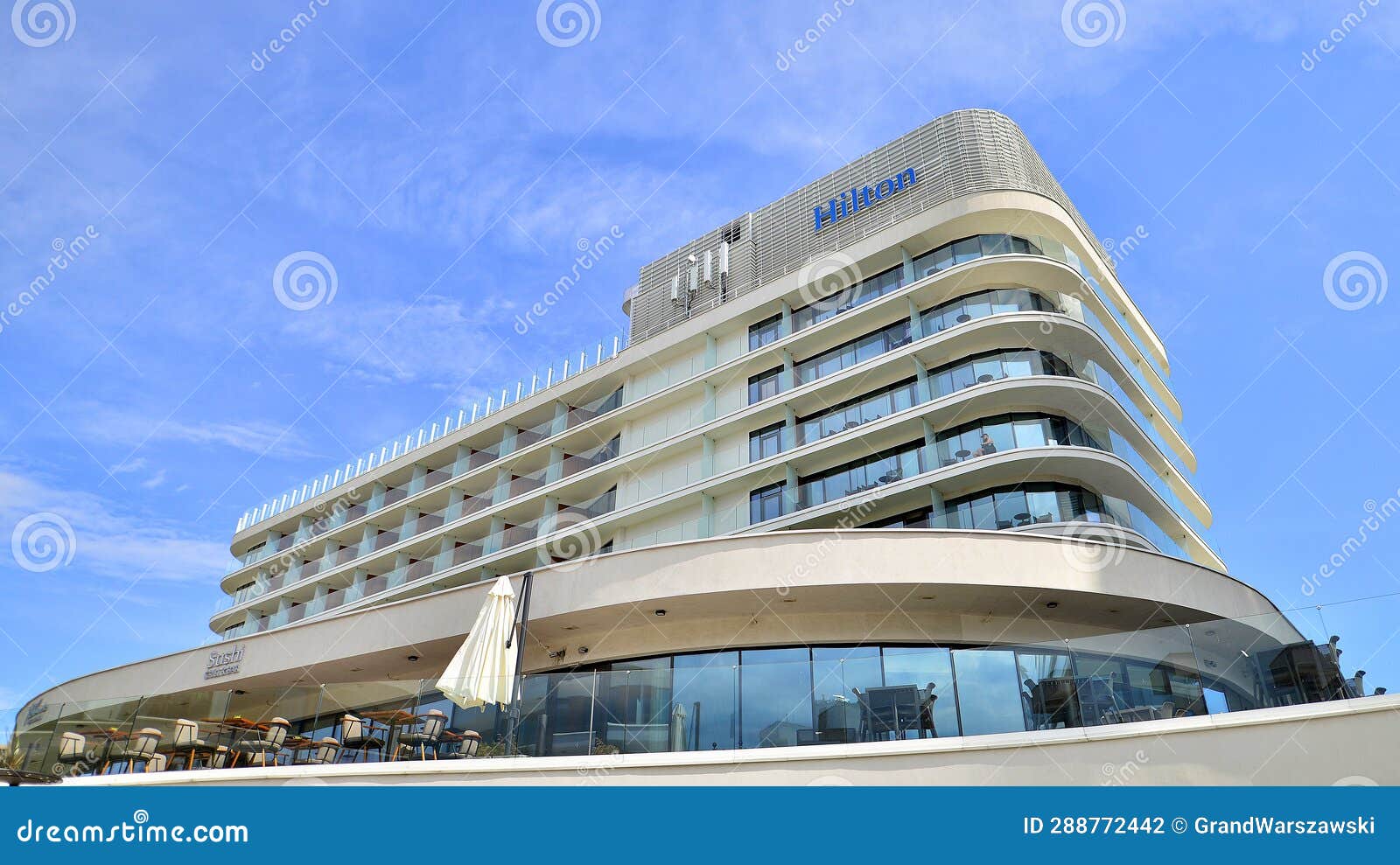 Swinoujscie, Poland. 15 August 2023. View on Hilton Hotel ...