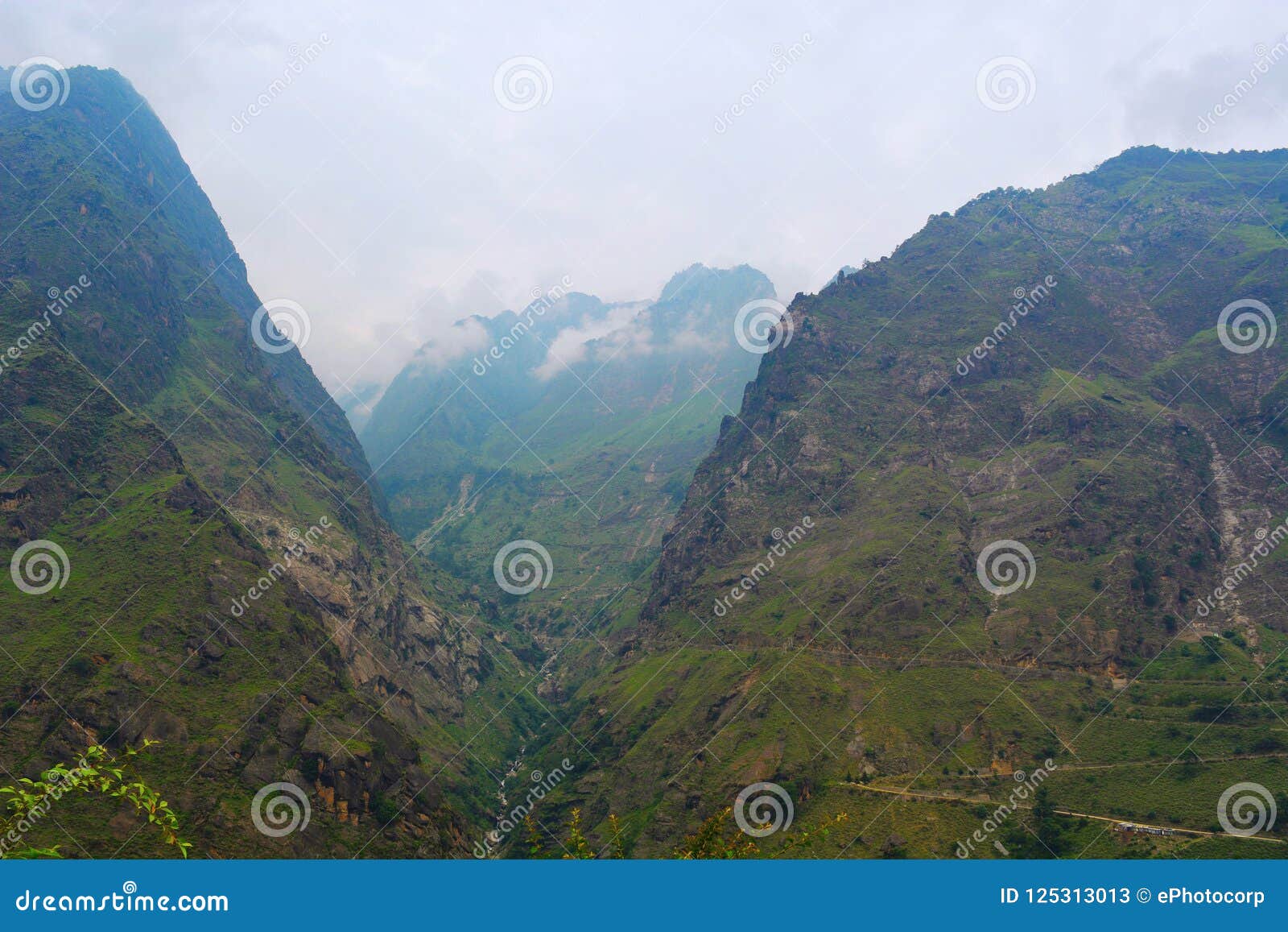 View of Himalayan Mountains from Joshimath, Uttarakhand, India Stock ...