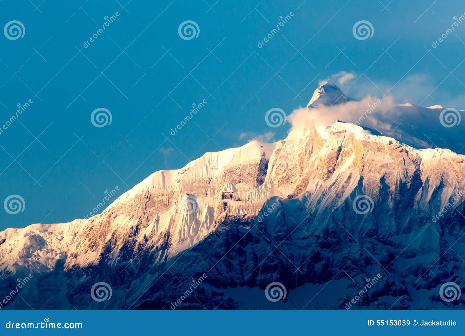 View of the Himalayan Peak Machhapuchhare, Pokhara, Nepal Stock Image ...