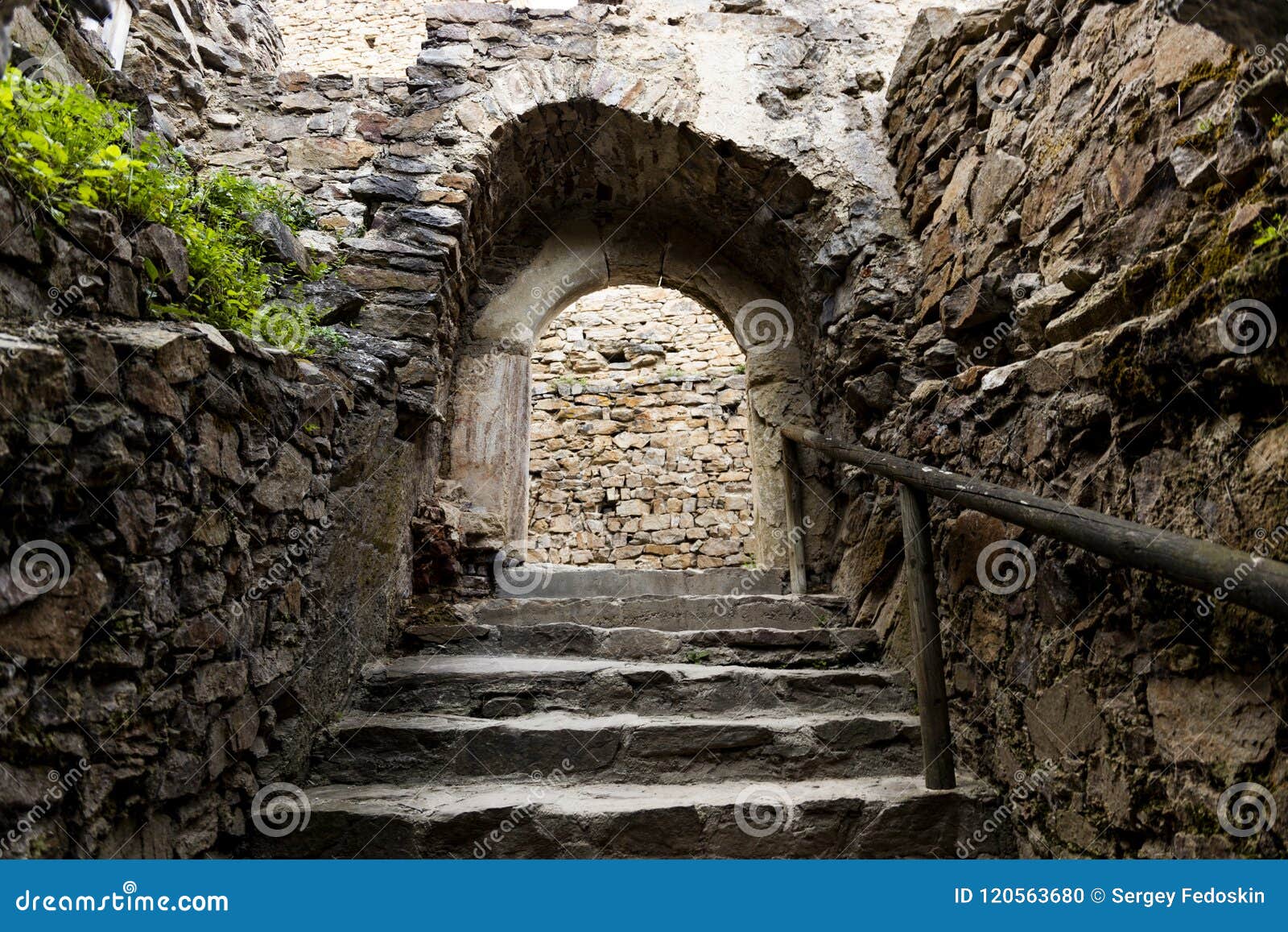 View of Historic Aggstein Castle Ruin on the Danube River. Lower Stock ...