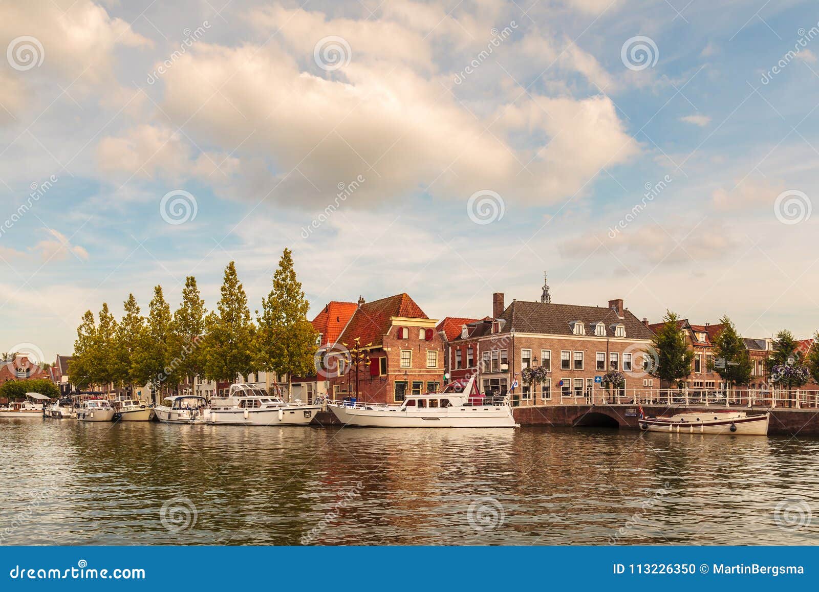 View at the Historic Harbor of the City of Weesp Stock Photo - Image of ...