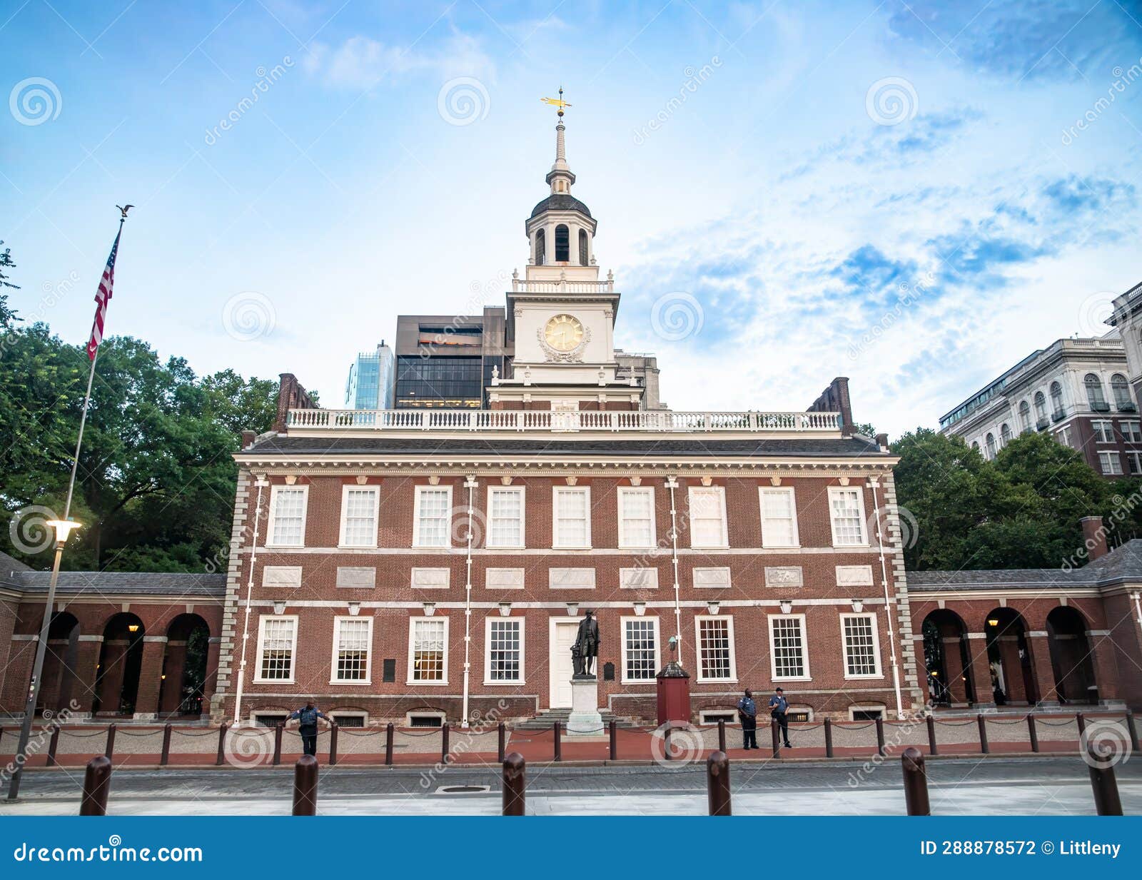 View from Historic Independence Hall in Philadelphia PA Editorial ...