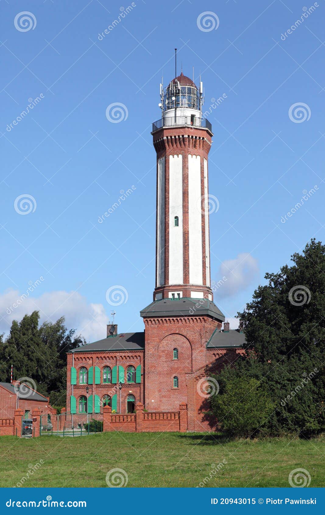 View of the Historic Lighthouse on the Baltic Sea Stock Image - Image ...