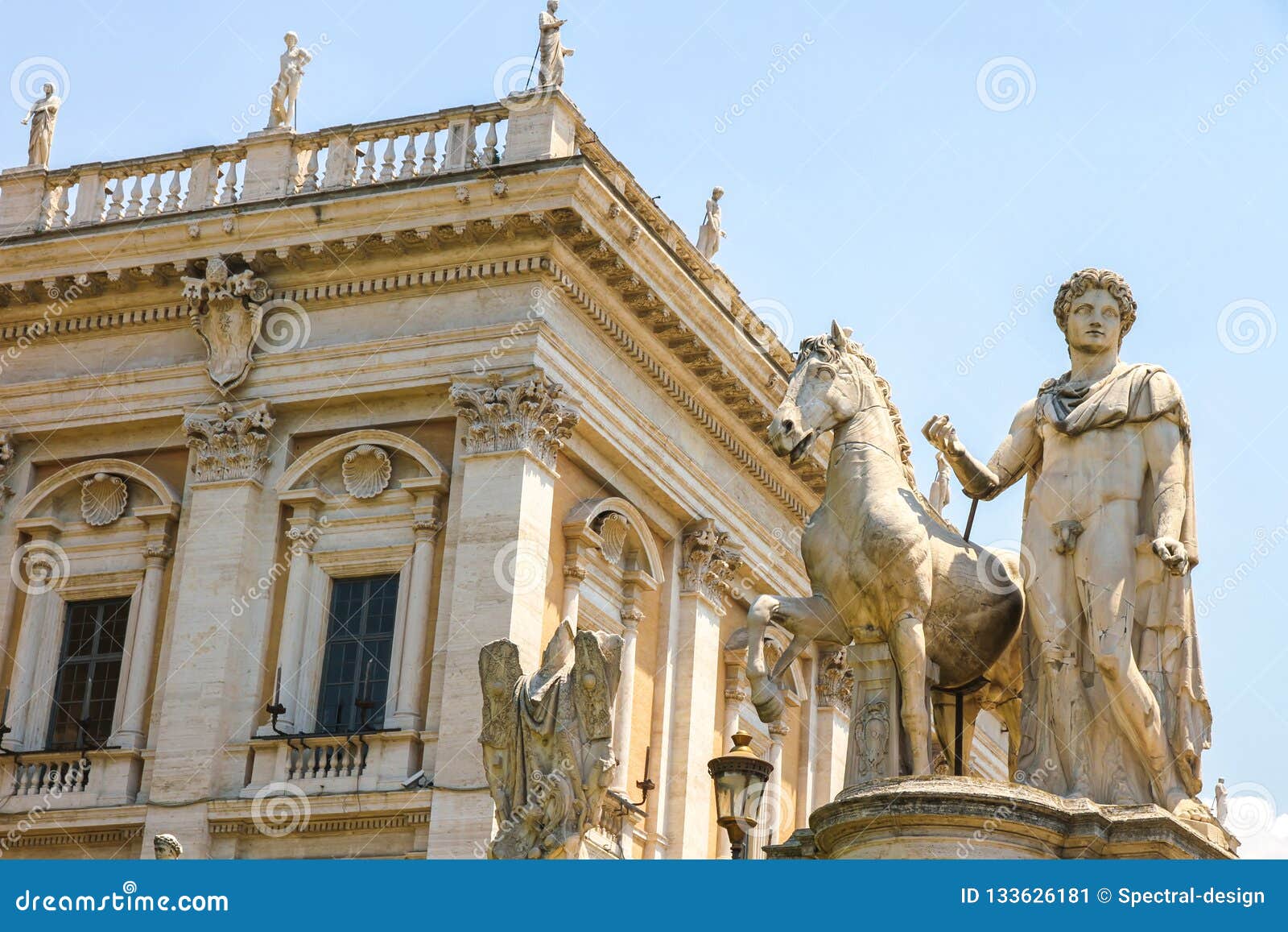 View on a Historic Statue in Rome Stock Image - Image of historic, face ...