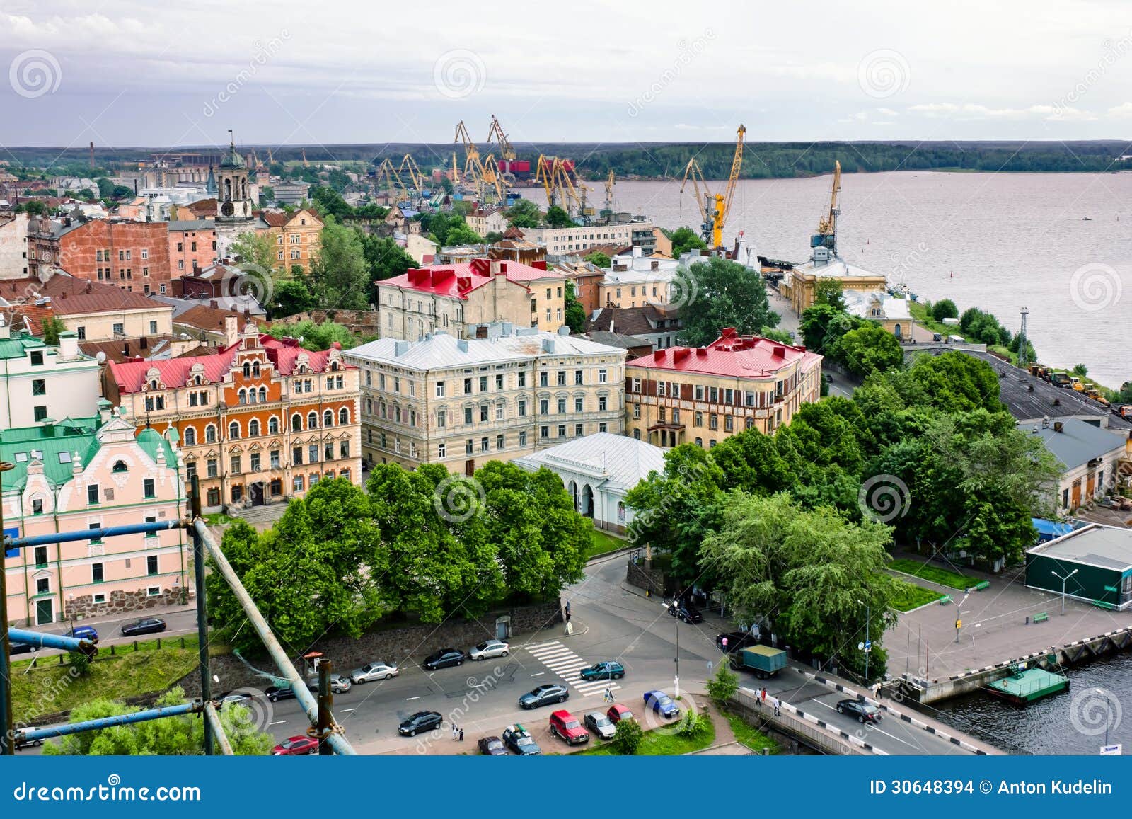 View of the Historical Center of Vyborg Stock Photo - Image of house ...