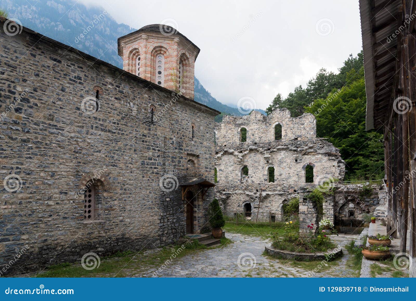Monastery in Greece stock photo. Image of agios, culture - 129839718